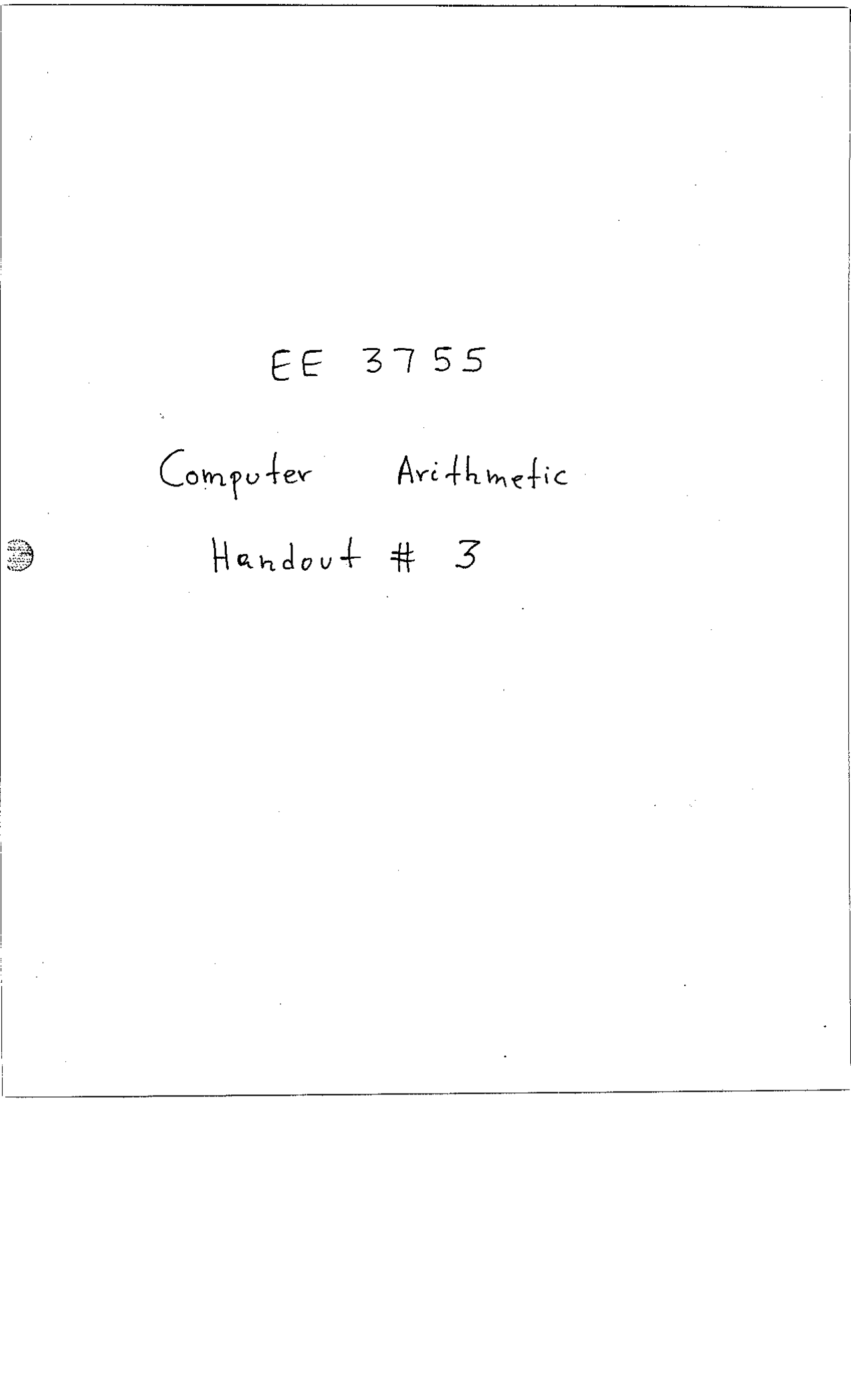 Computer Arithmetic Handout 3 Ee 3755 Docsity