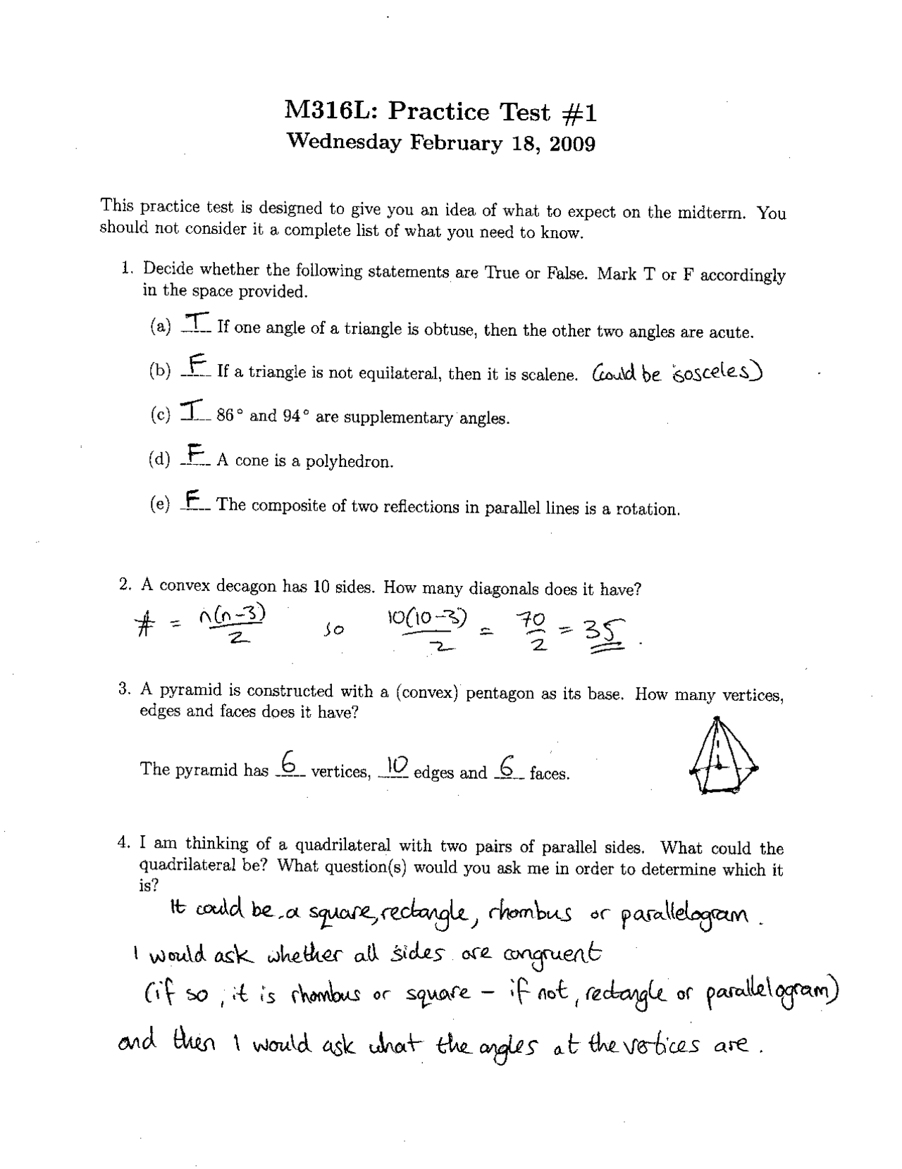 7 Solved Questions on Geometry, Statistics and Probability - Exam 1 | M ...