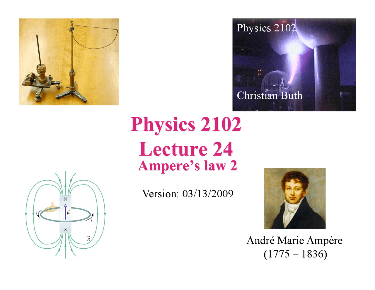 Lecture Slides on Ampere's Law - General Physics for Technical Student ...