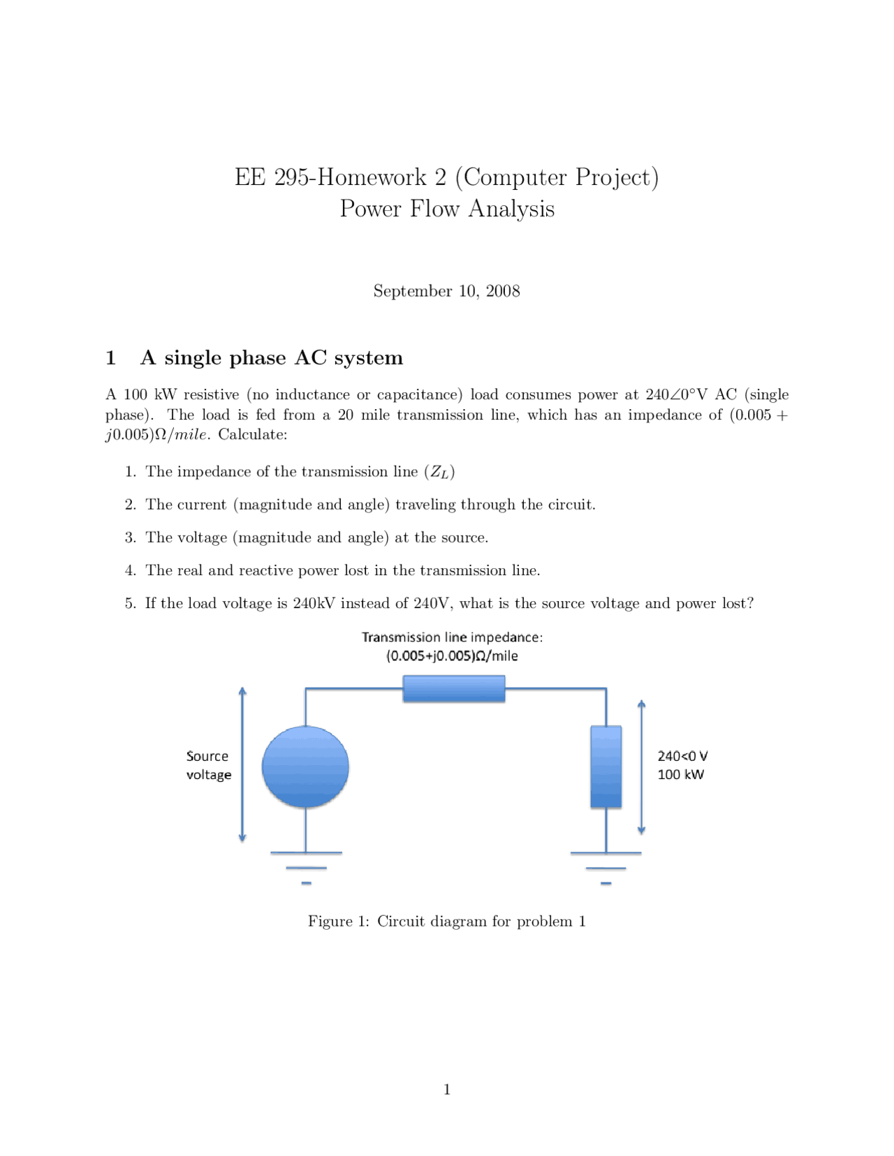 Power Flow Analysis Fiber Optics Homework 2 Ee 295 Docsity