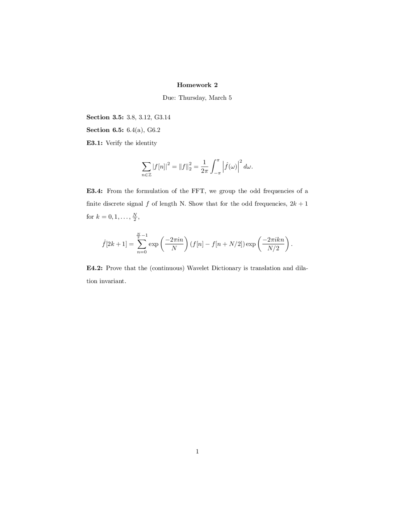 Homework 2 Optimization Practice Problems Math 5750 Docsity