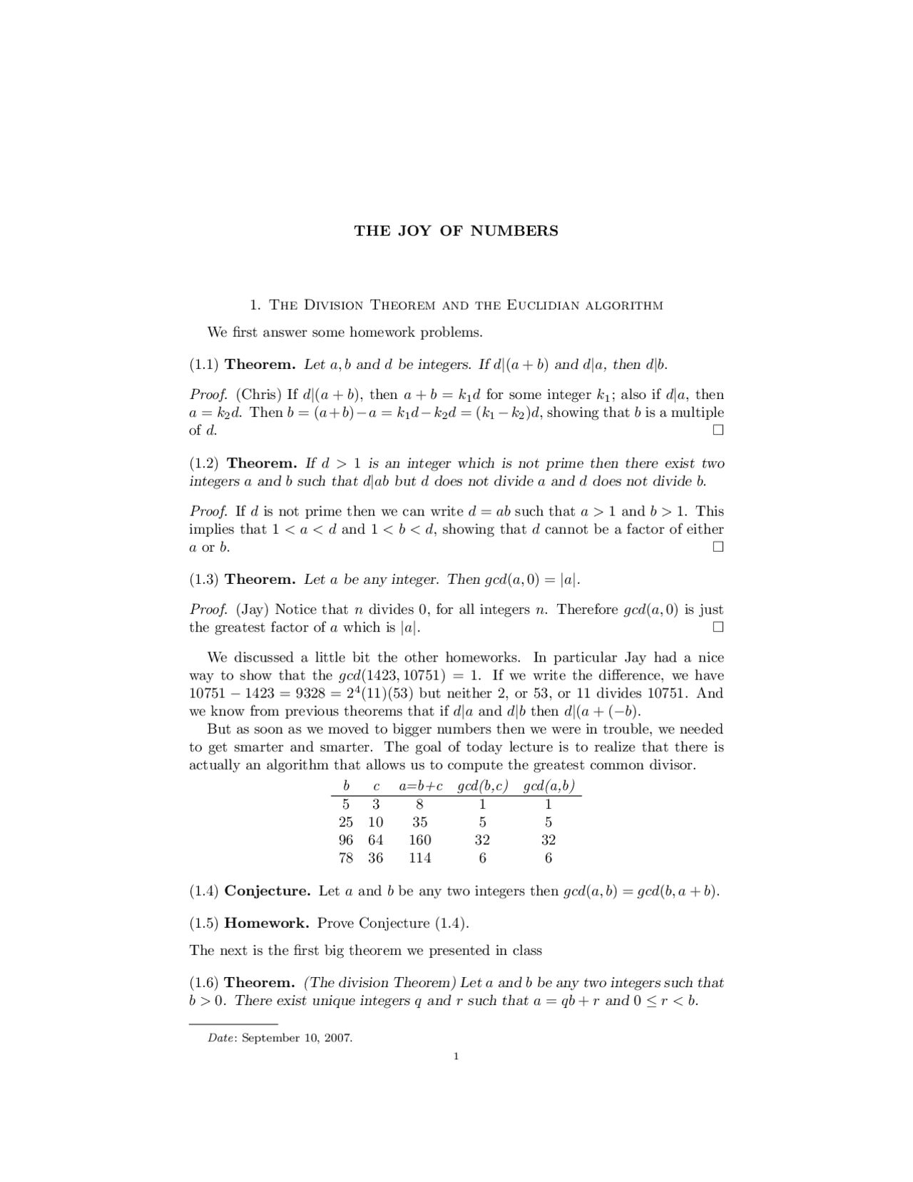 The Division Theorem And The Euclidean Algorithm Assignment Spcw