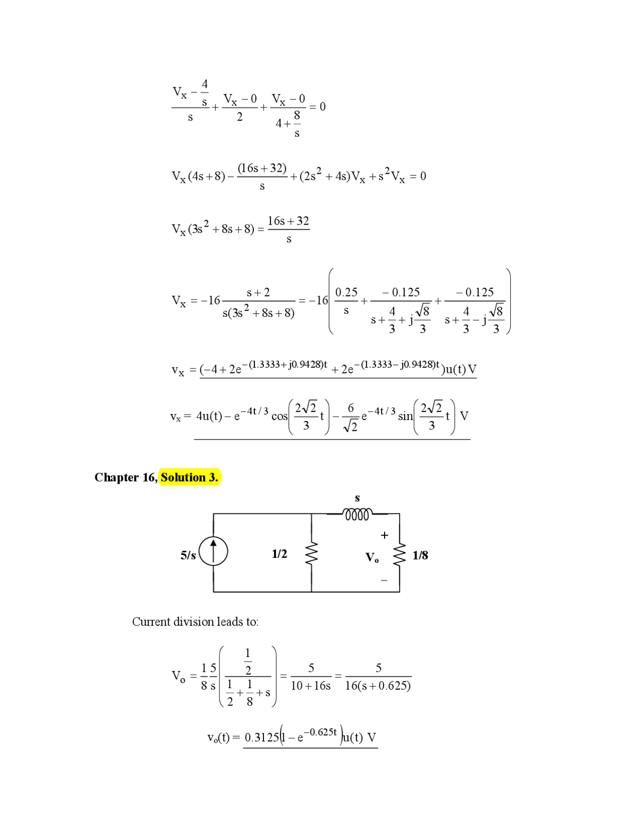 Solutions To Assignment 4 Electrical Fundamentals Iii Engr 203
