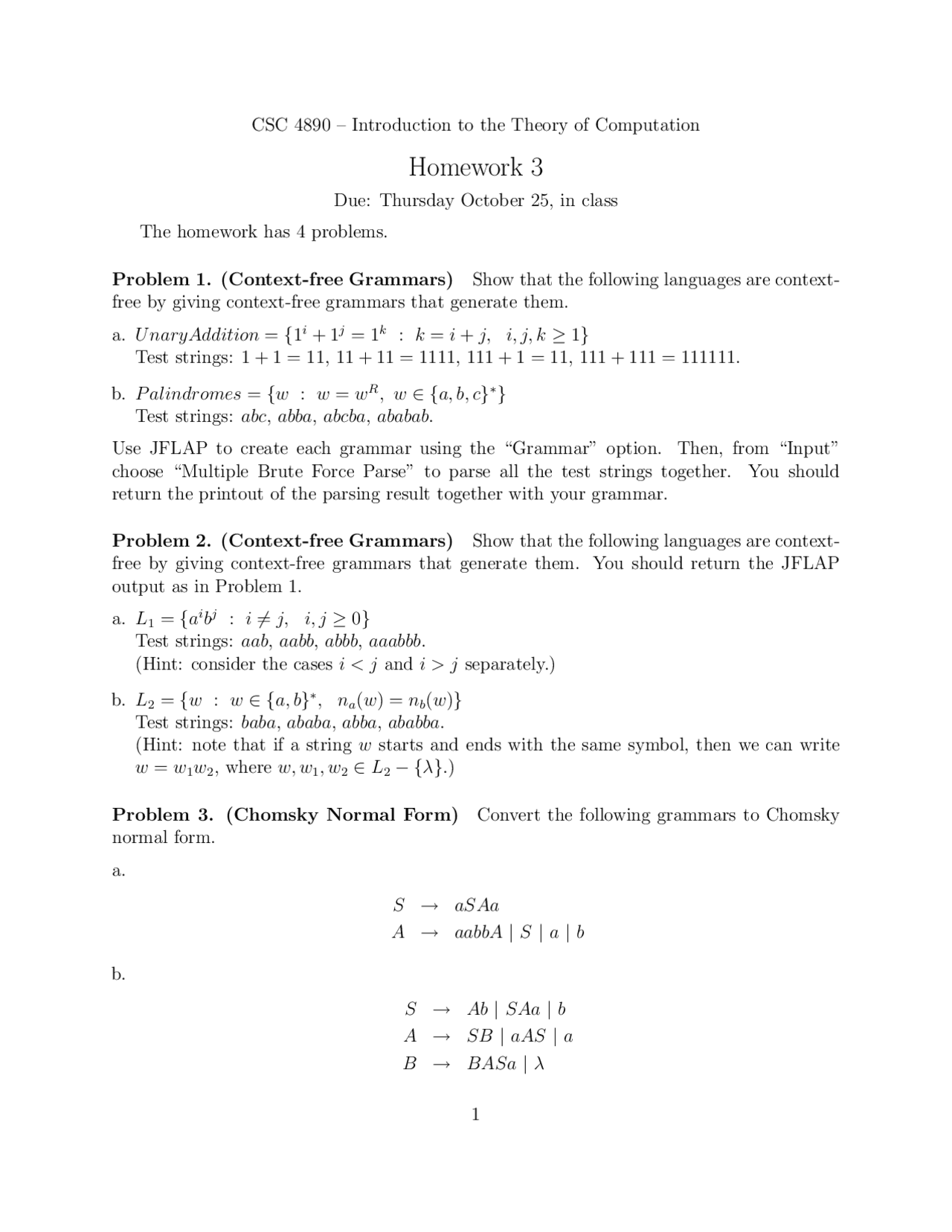 Practice Homework 3 Introduction To Theory Computation Csc 4890 8948