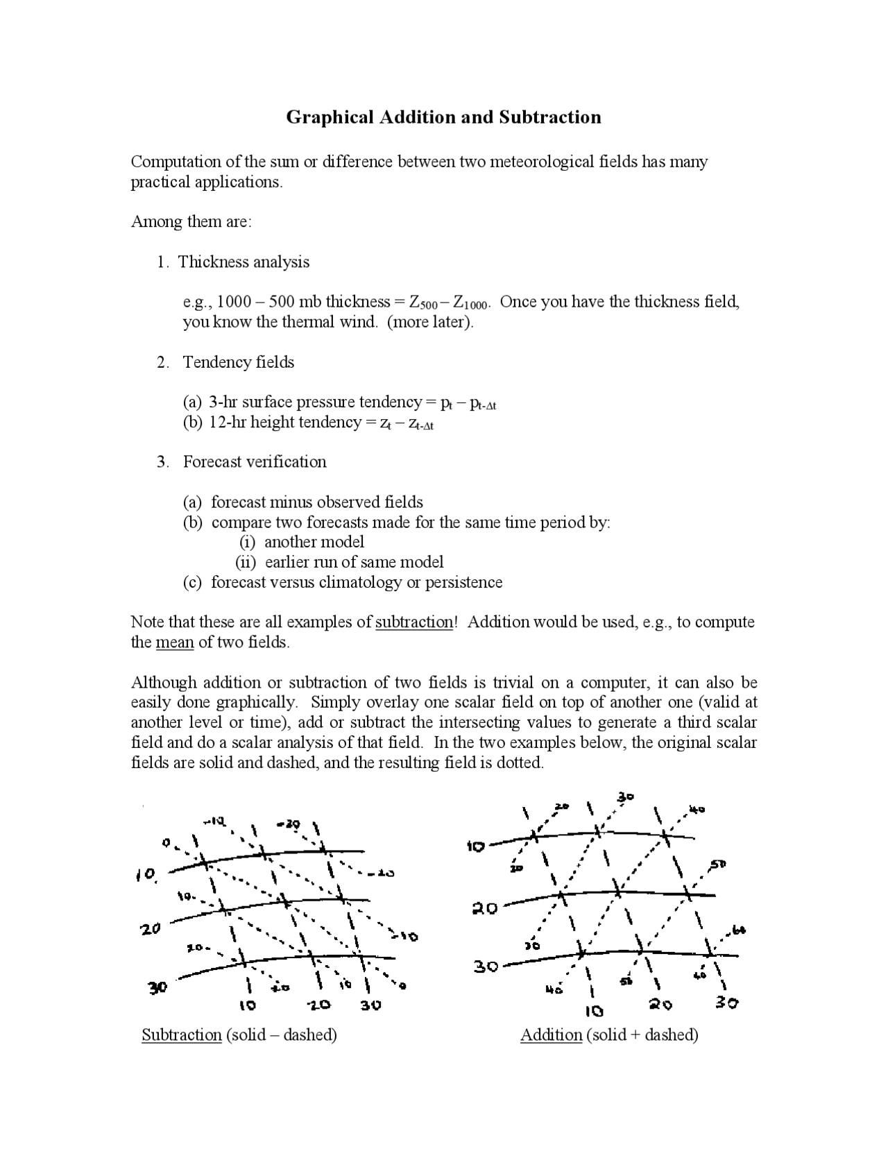 Graphical Addition and Subtraction - Notes | METR 4424 - Docsity