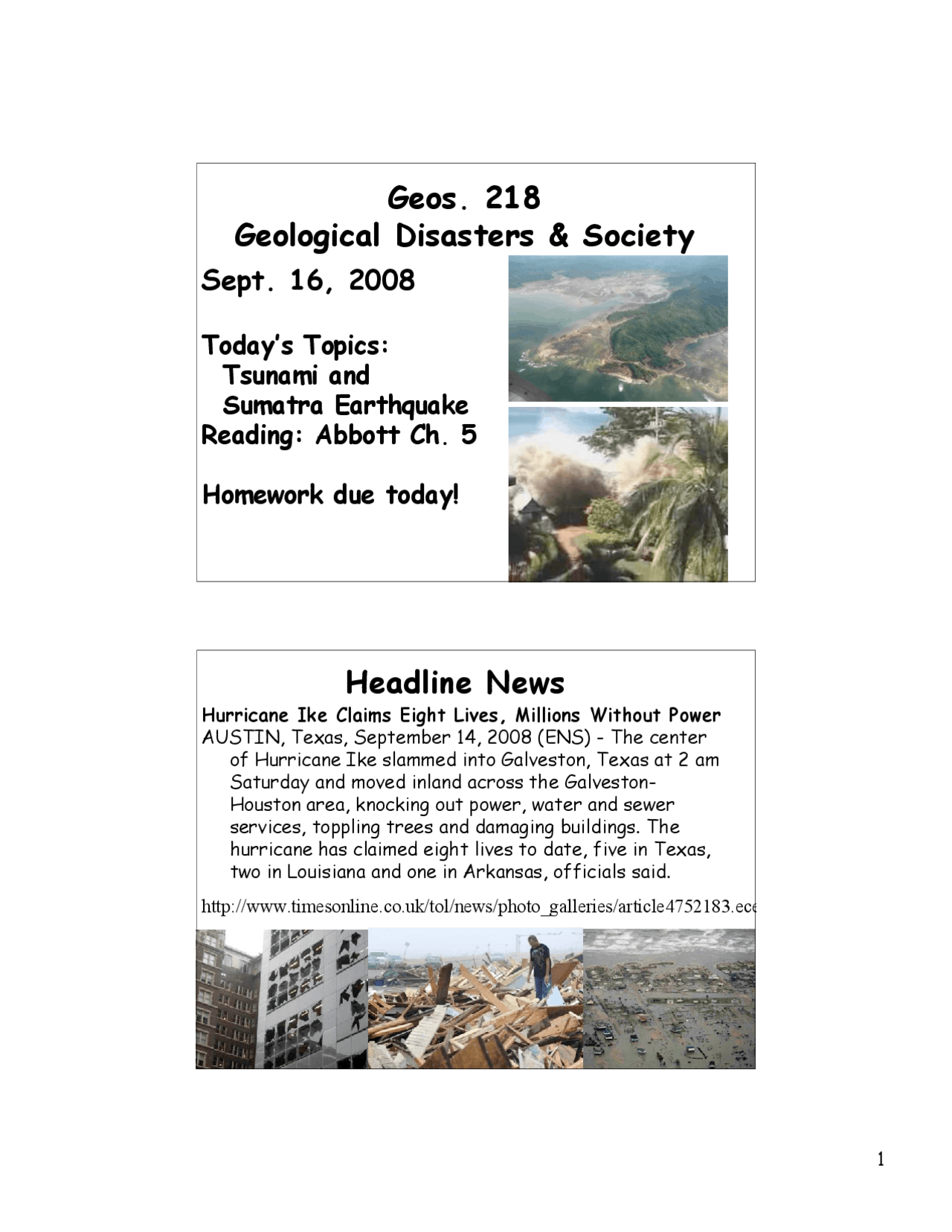 Lecture Slides On Tsunami And Sumatra Earthquake Geos 218