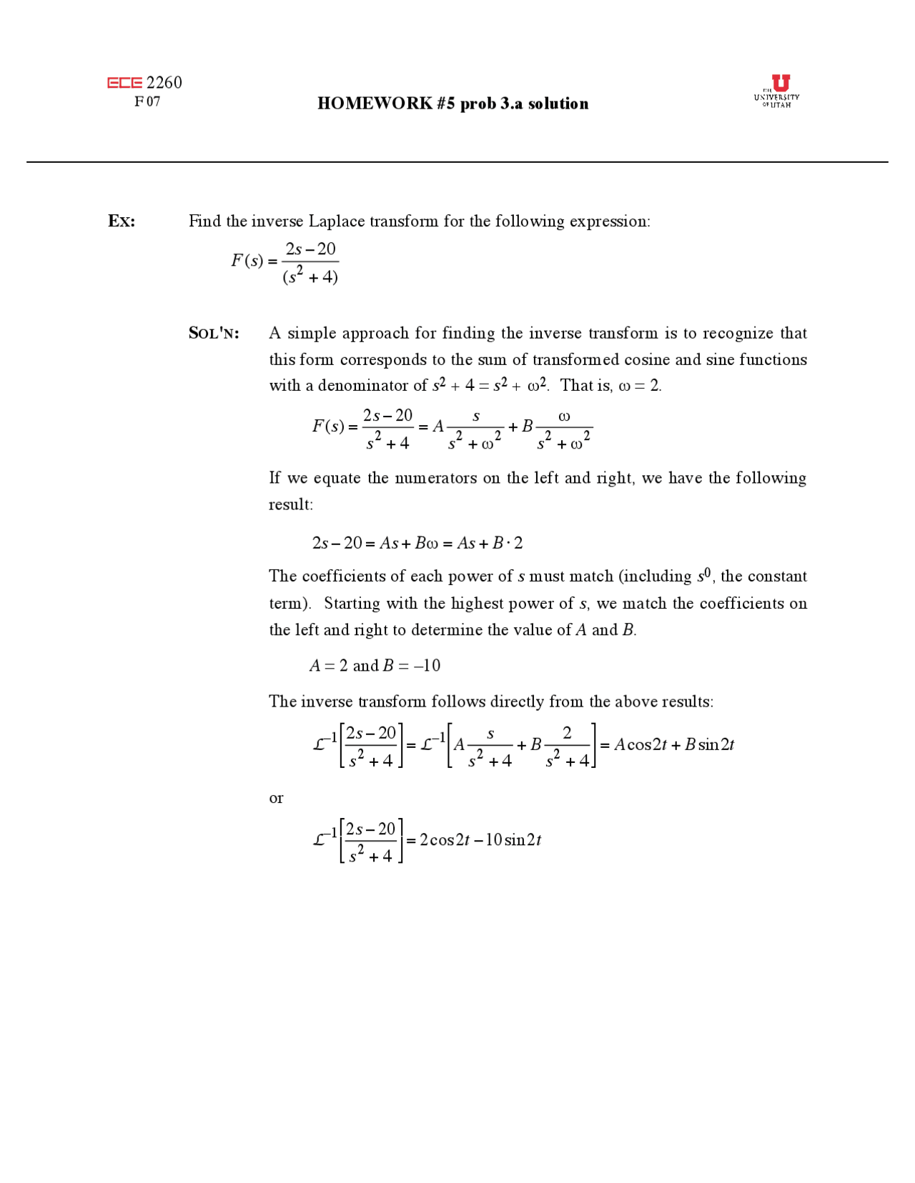 Homework 5 Problem Solutions Fundamentals Of Electric Circuits Ece