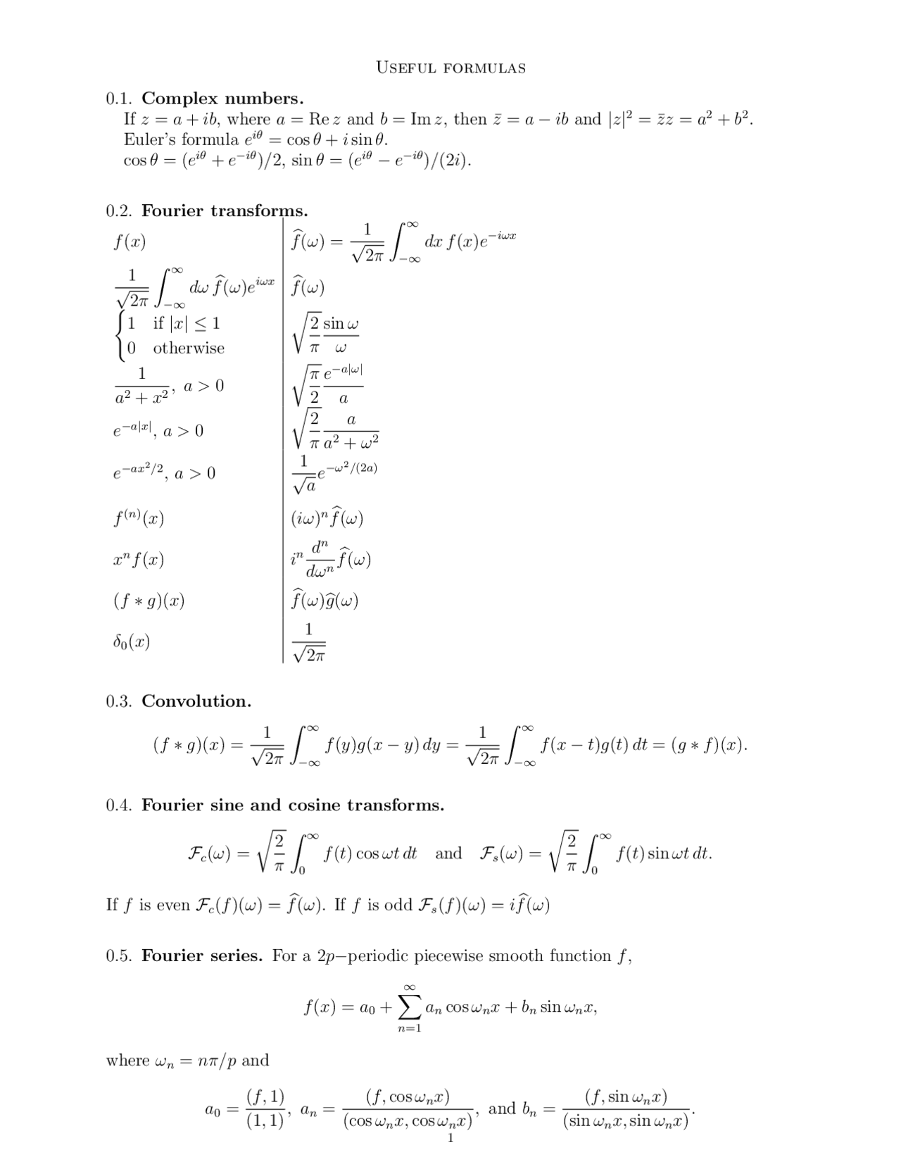 Useful Formulas - Partial Differential Equations for Engineering | MATH ...