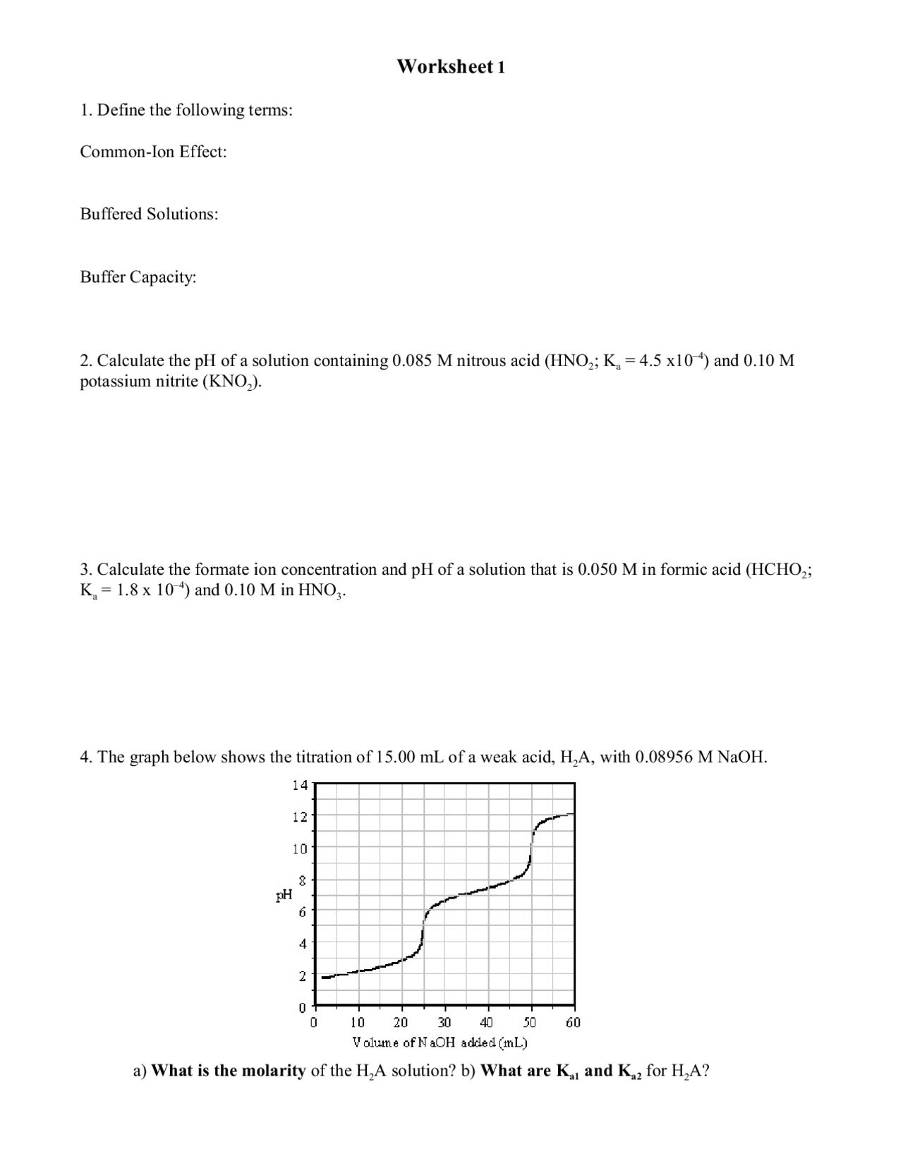 Worksheet 1 Problems - General Chemistry | CH 221 - Docsity