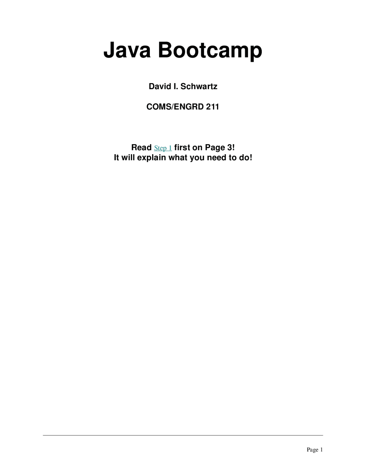 Java Bootcamp Object Oriented Programming And Data Structures Cs 1069