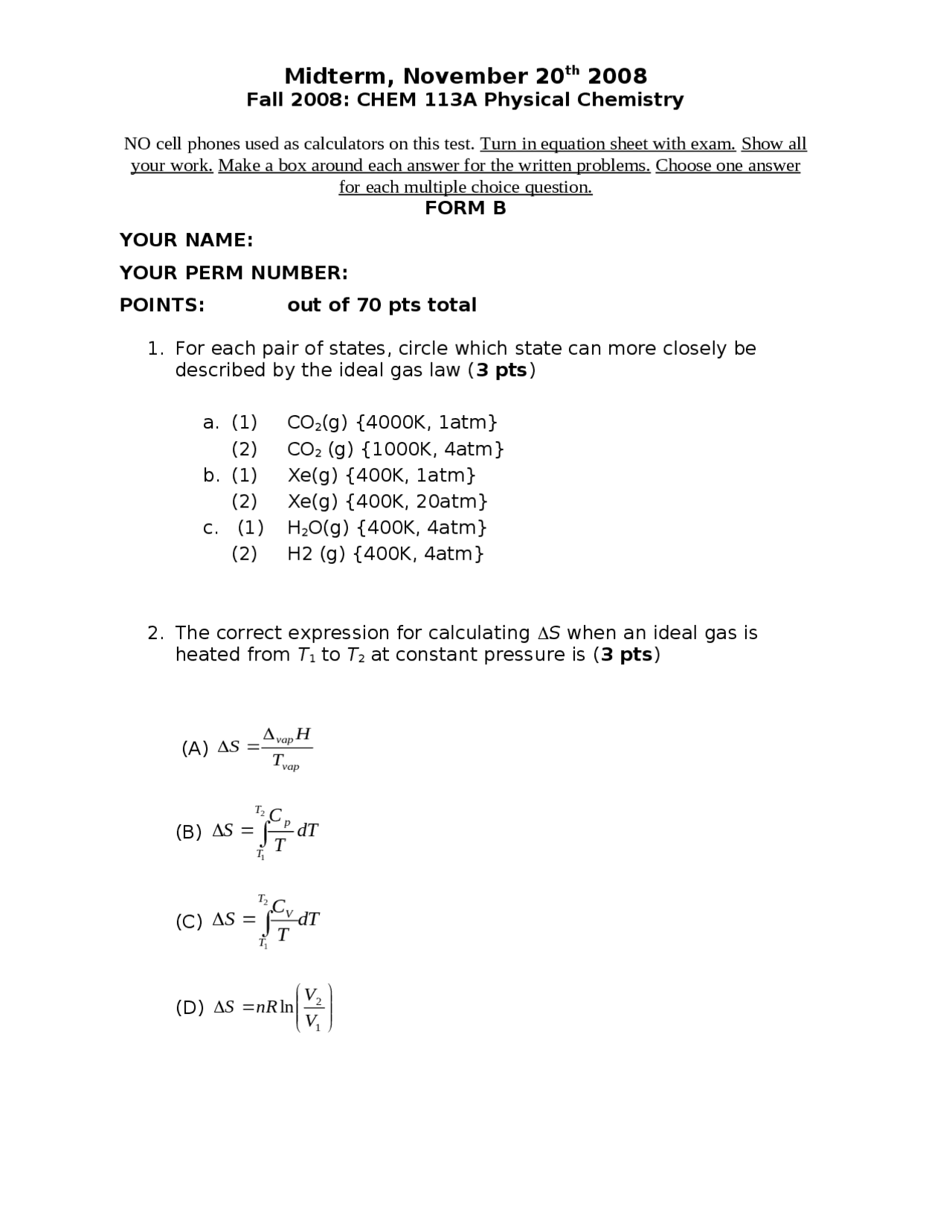 Midterm Exam 1 Questions For Non Euclidean Geometry Math 113 Docsity