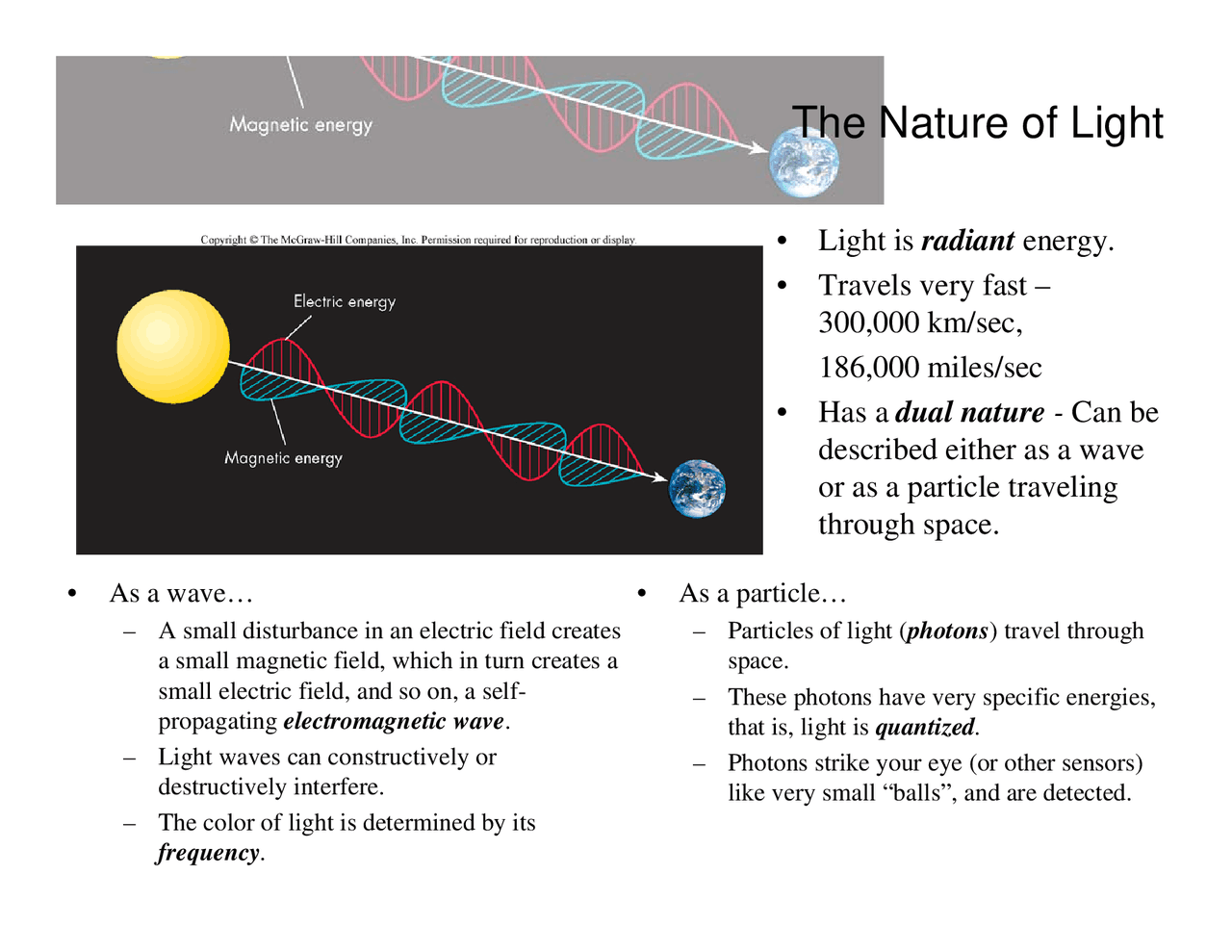The Nature Of Light Lecture Slides Ph 104 Docsity