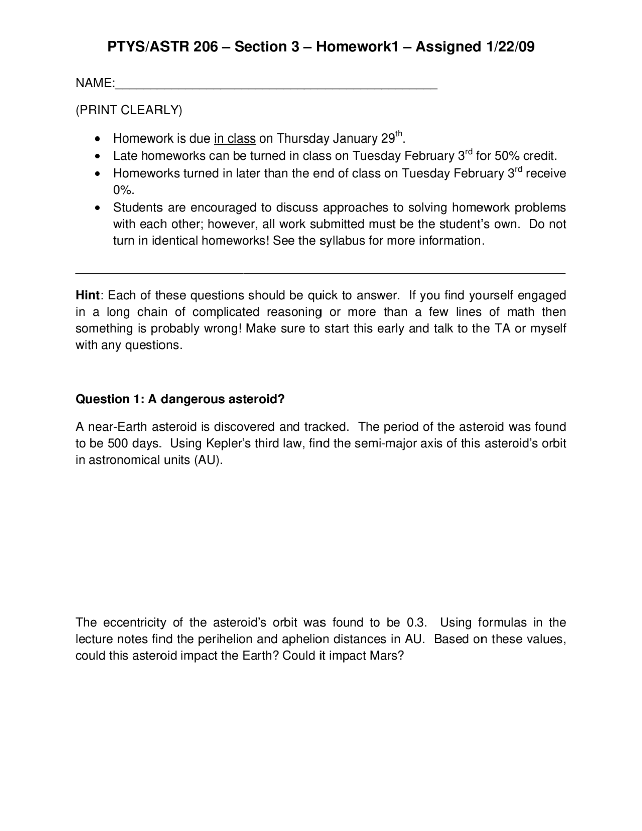 Our Golden Age Of Planetary Exploration Homework Questions Astr 206