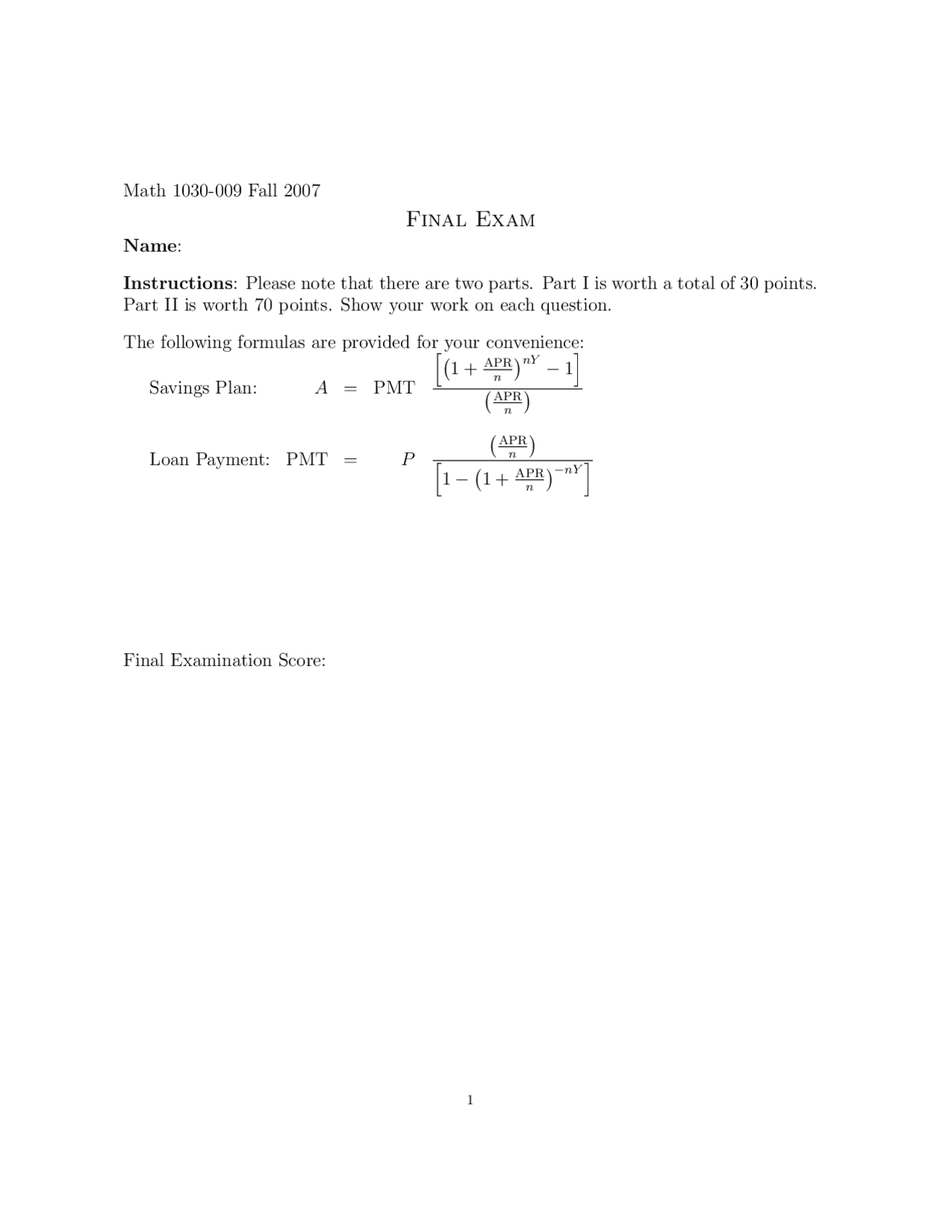 7 Problems For Final Exam Introduction To Quantitative Reasoning