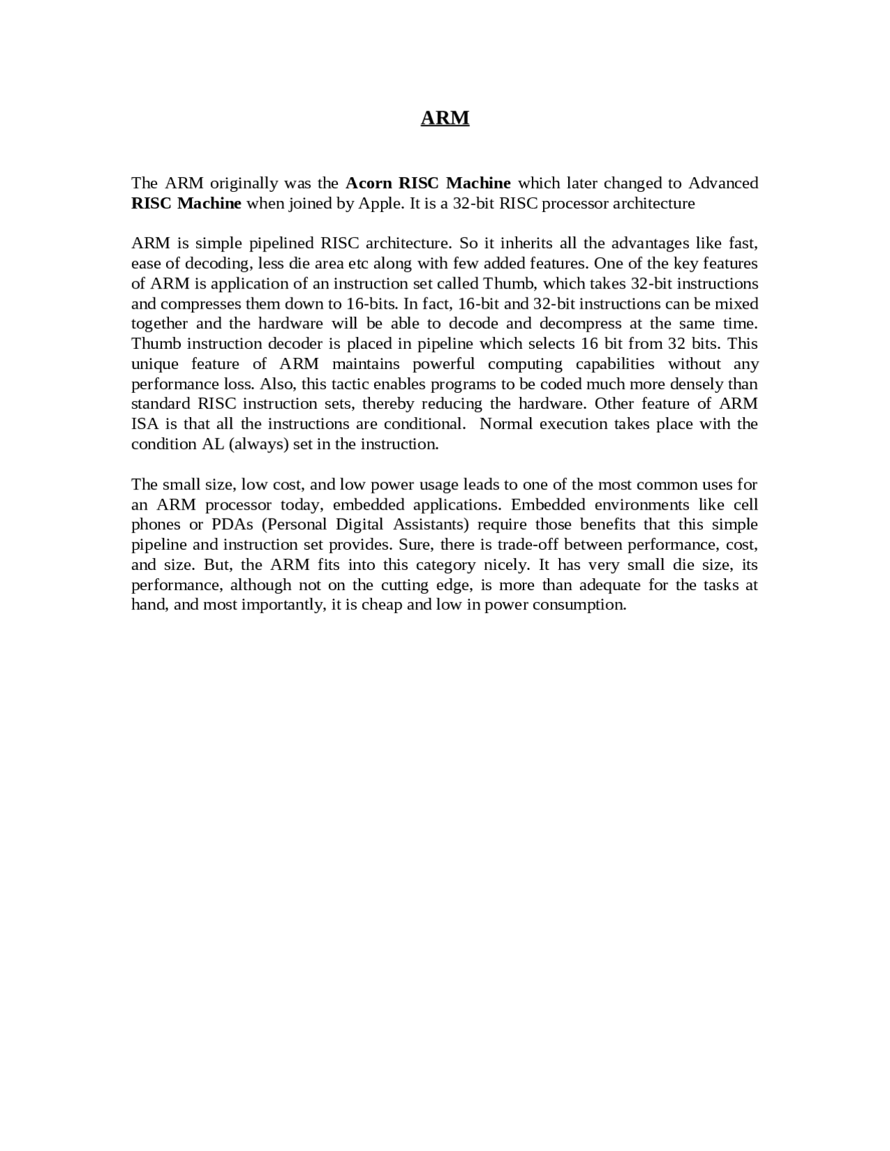 Advanced Risc Machine Computer Architecture Ece 472 Docsity