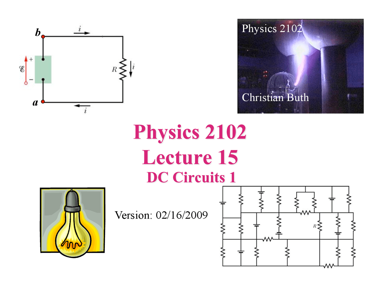 DC Circuits 1 - Lecture Notes - General Physics for Technical Students ...