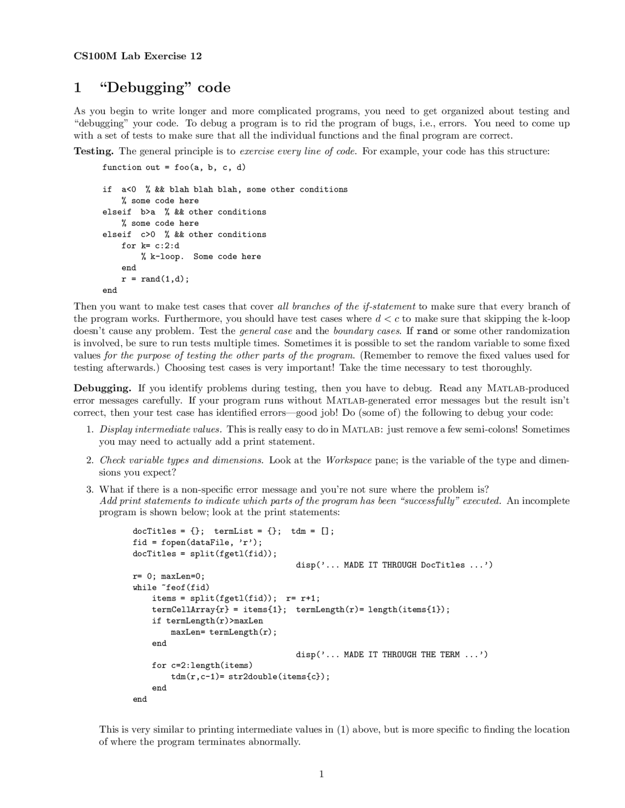 Debugging Code Segmenting A Sound File Lab Exercise 12 Cs 1112 Docsity 7256