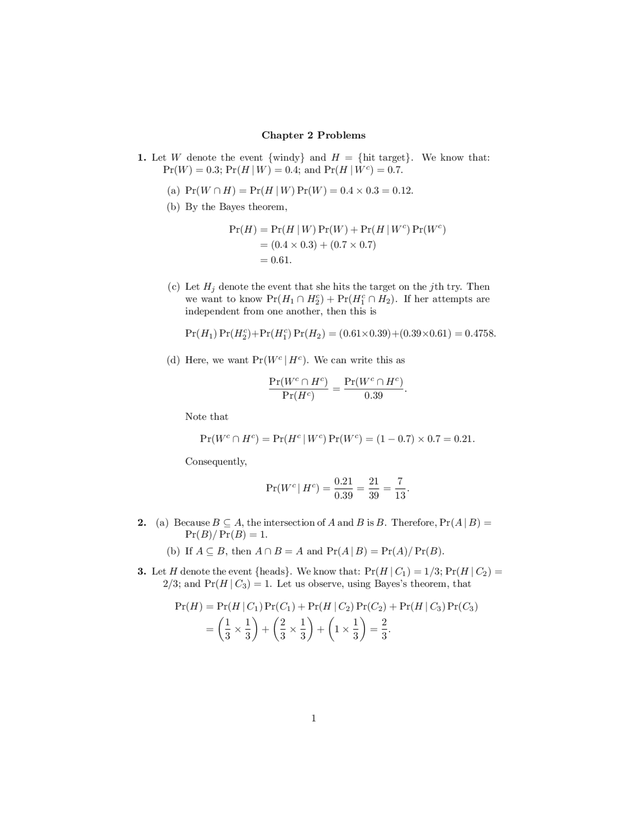Introduction To Probability Solved Problems MATH 5010 Docsity Introduction To Probability Solved Problems MATH 5010 Docsity