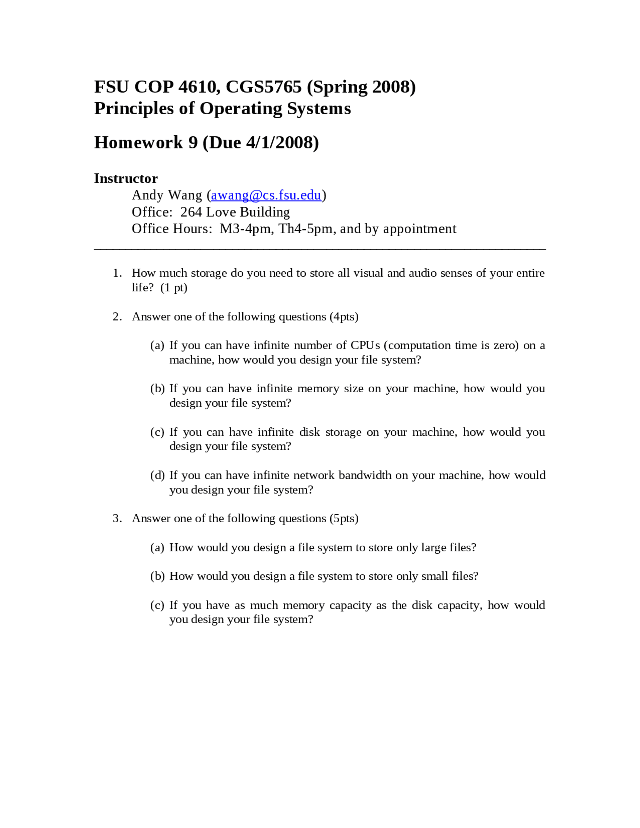 Principles Of Operating Systems Practice Questions On Assignment 9