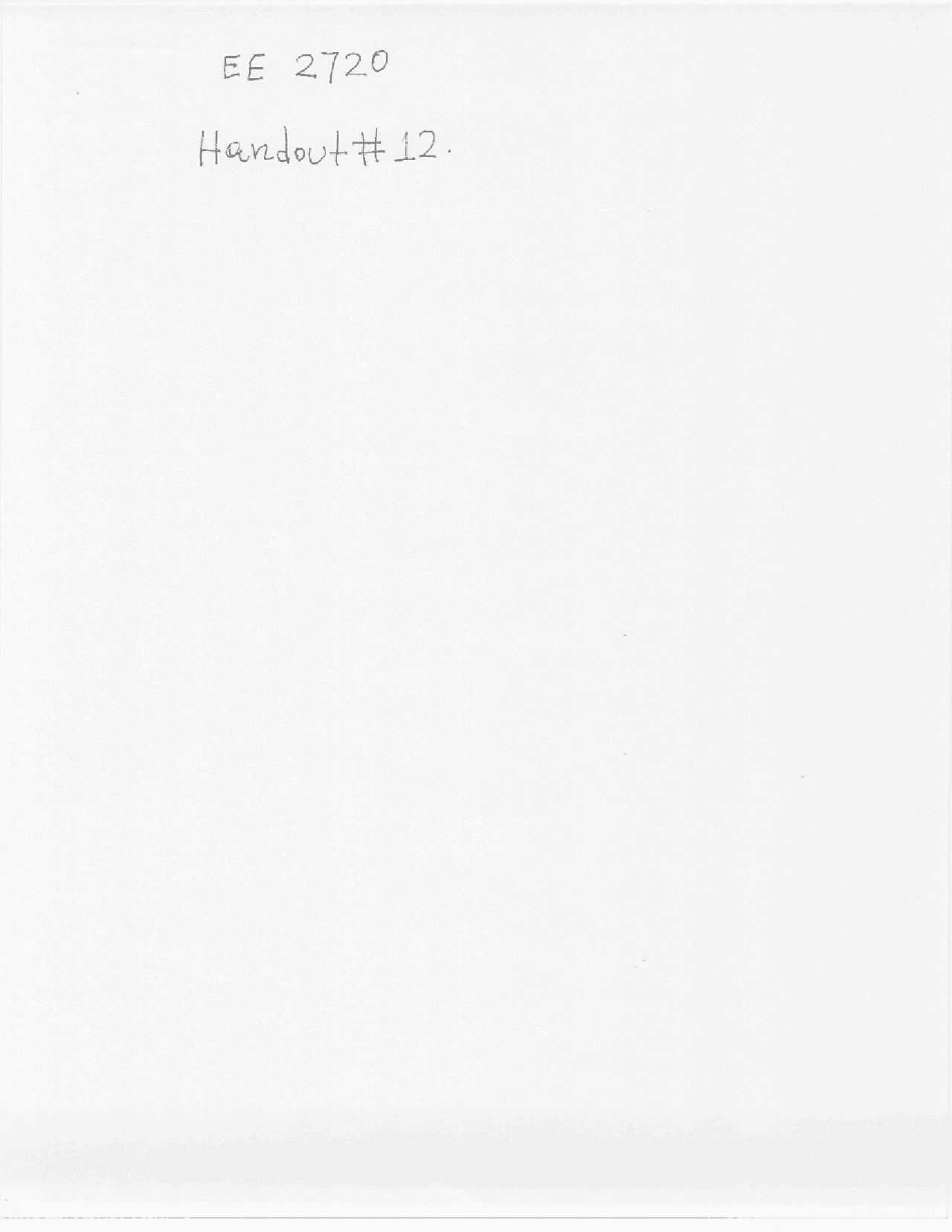 Combinational Circuit Analysis Lecture Handout Ee 2720 Docsity