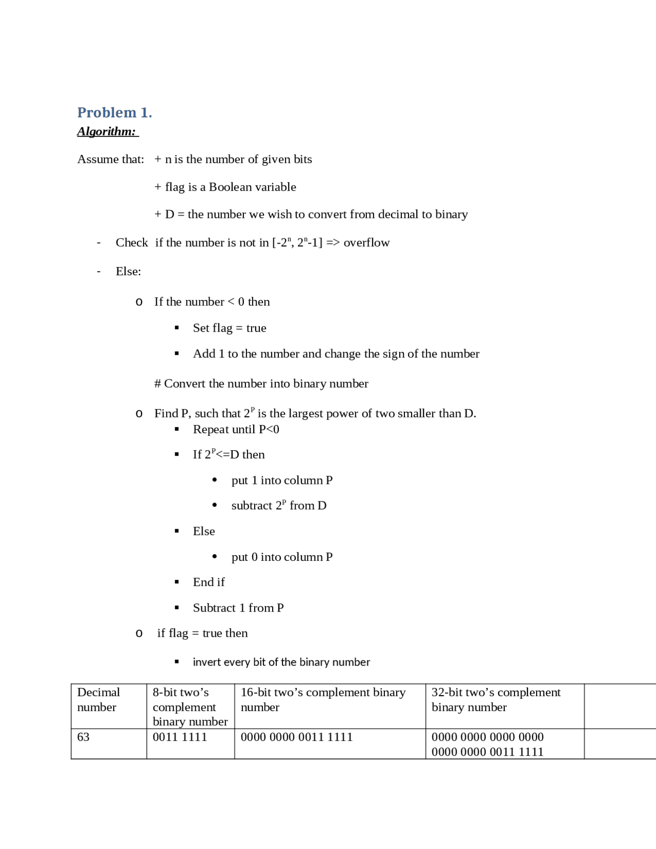 Solved Problems for Assignment 1 - Computer Organization I | CDA 3100 - Docsity