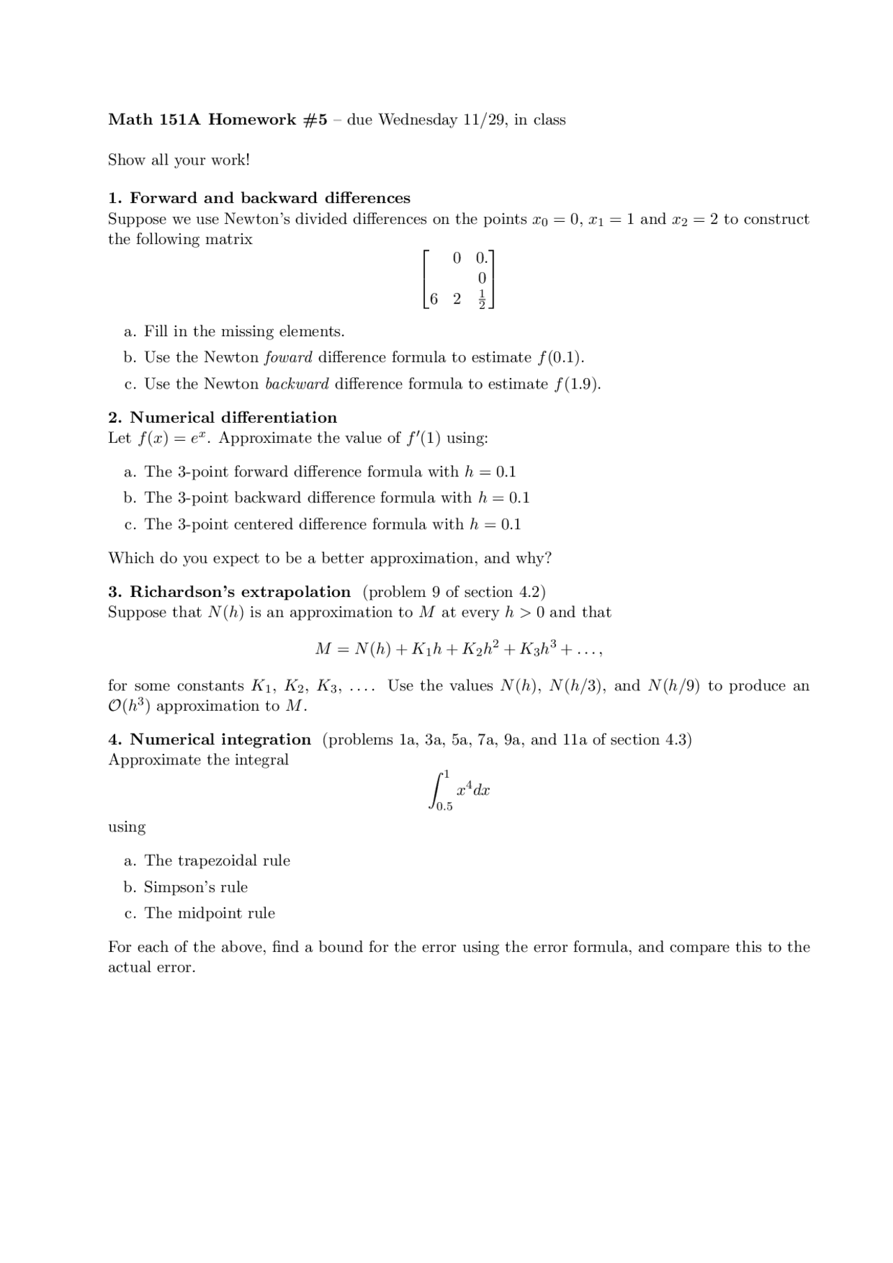 Homework Assignment 5 Cryptography Math 0209a Docsity