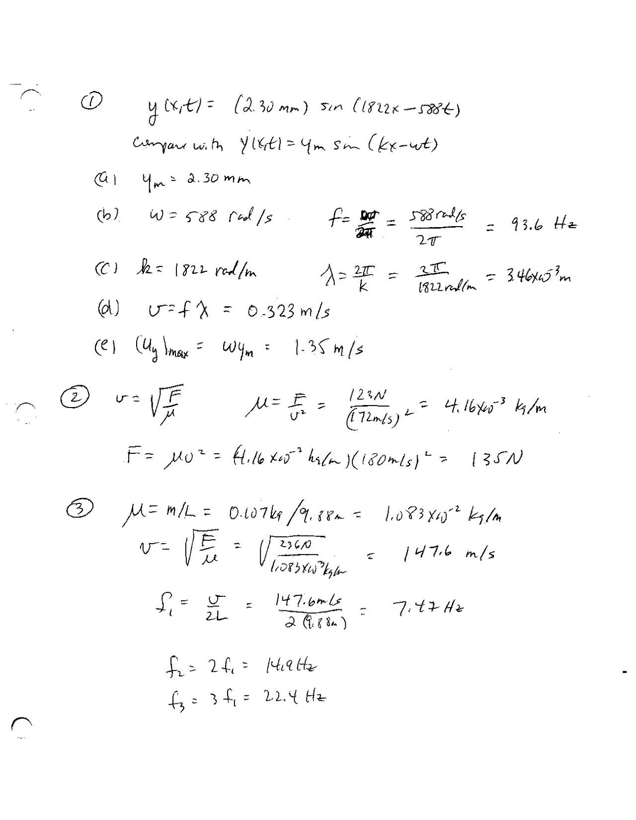 General Physics With Calculus Handout Questions For Assignment Ph