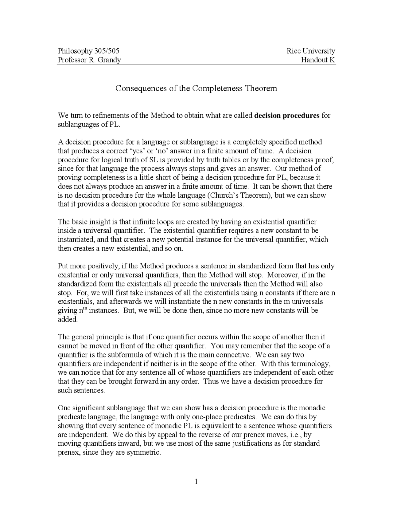 Consequence of the Completeness Theorem - Mathematical Logic | PHIL 305 ...