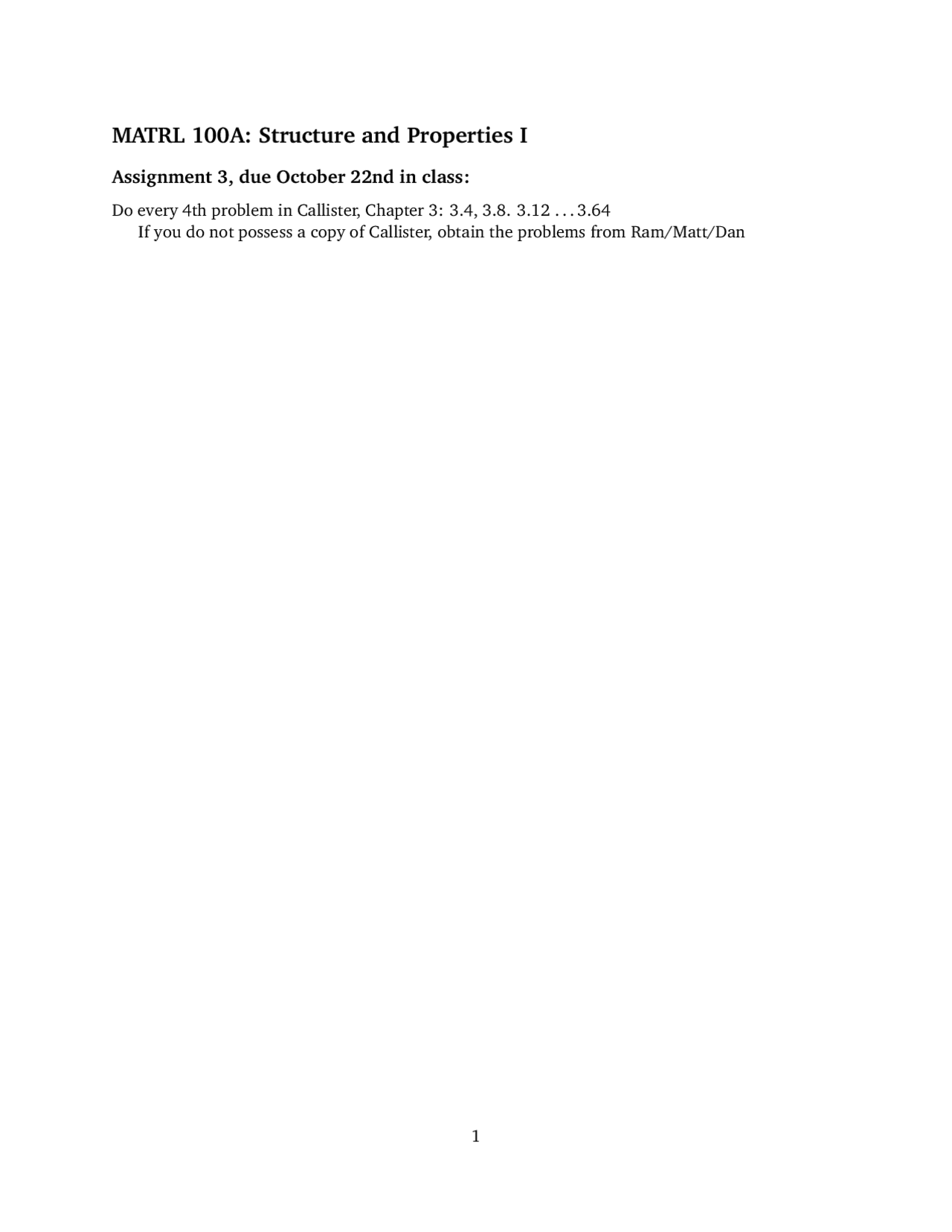 Sample Assignment 3 Structure And Properties I Geol 100 Docsity