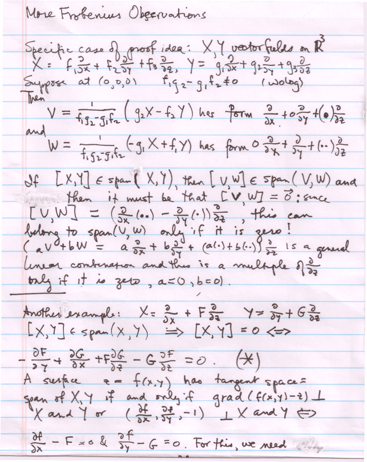Handwritten Notes On Froenious Observation Differential Topology