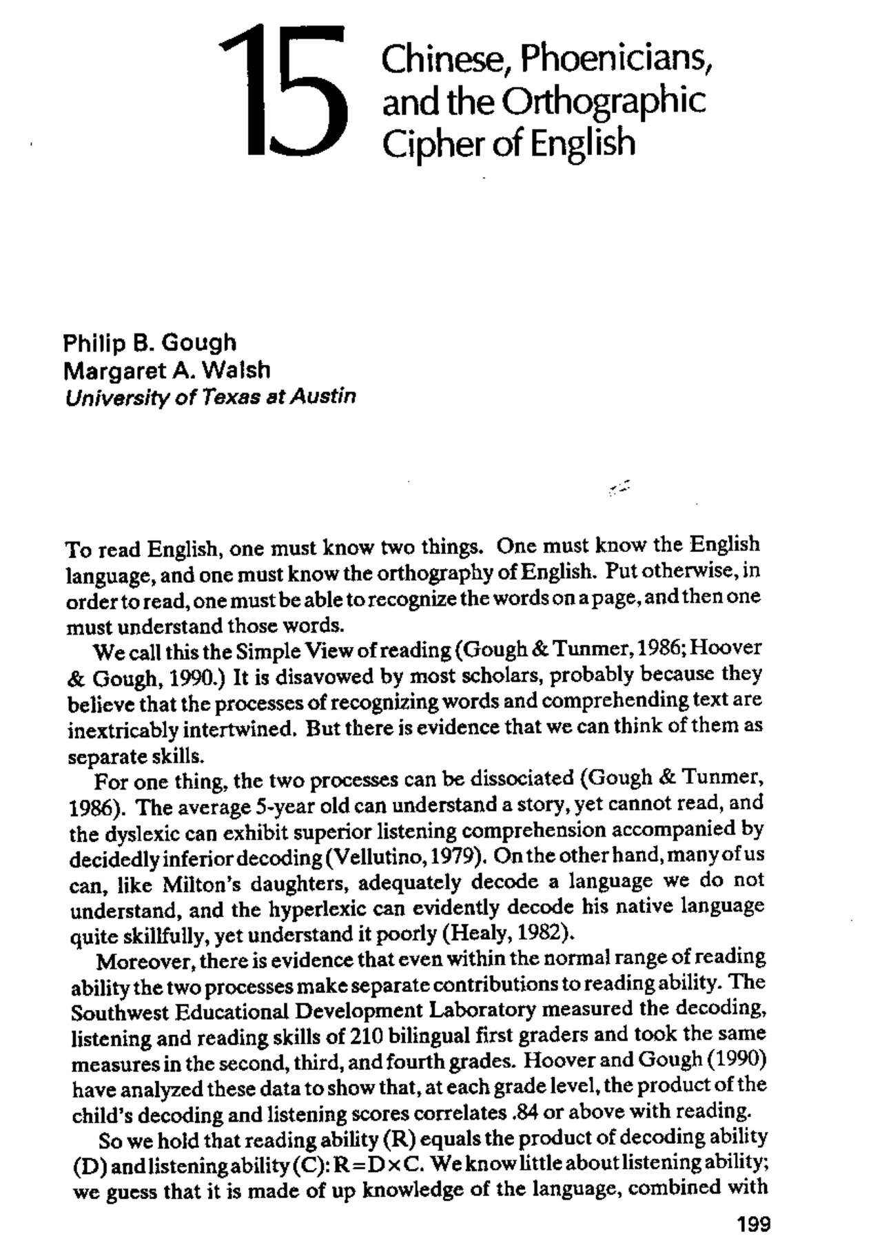 Notes on Chinese, Phoenicians and the Orthographic Cipher of English ...