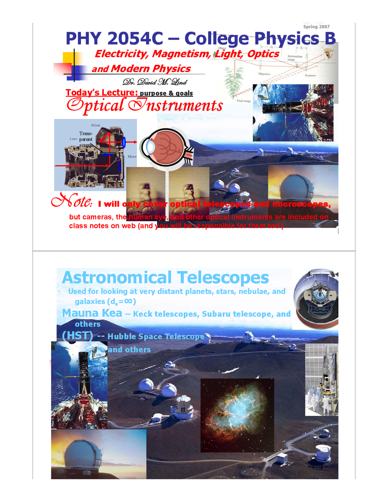 Electricity Magnetism Light Optics And Modern Physics Handout
