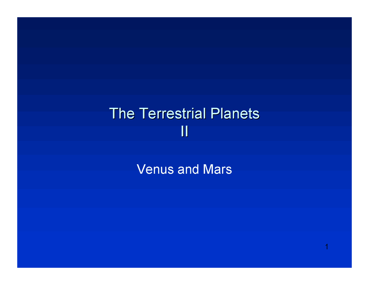 The Terrestrial Planets Planet Stars And Galaxies Handout Ast