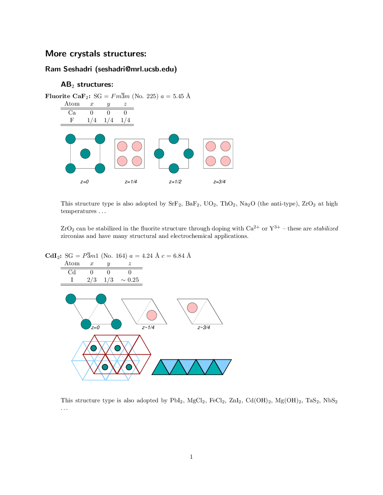 Crystal Structures - Advanced Inorganic Chemistry - Lecture Notes ...