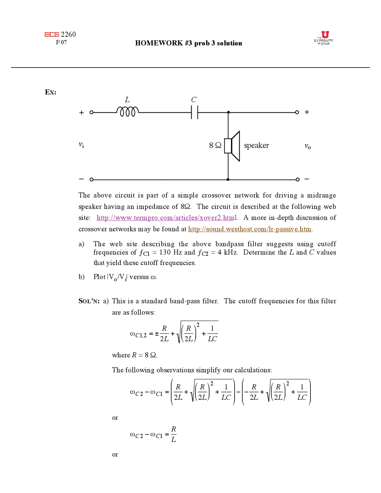 3 Solved Problems On Fundamental Electric Circuits Assignment 3 Ece