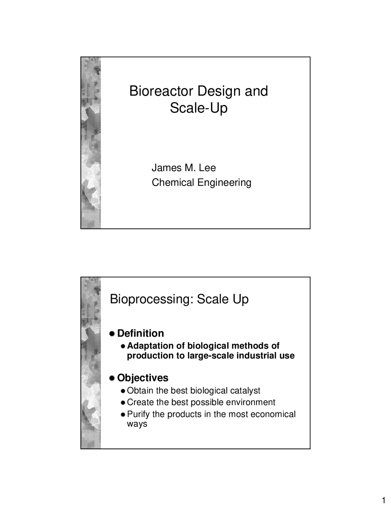 Bioreactor Design and Scale - Up - Protein Biotechnology | MBioS 574 ...