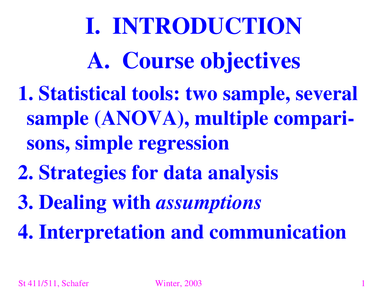 Introduction To Statistical Tools Methods Of Data Analysis St 411 Docsity