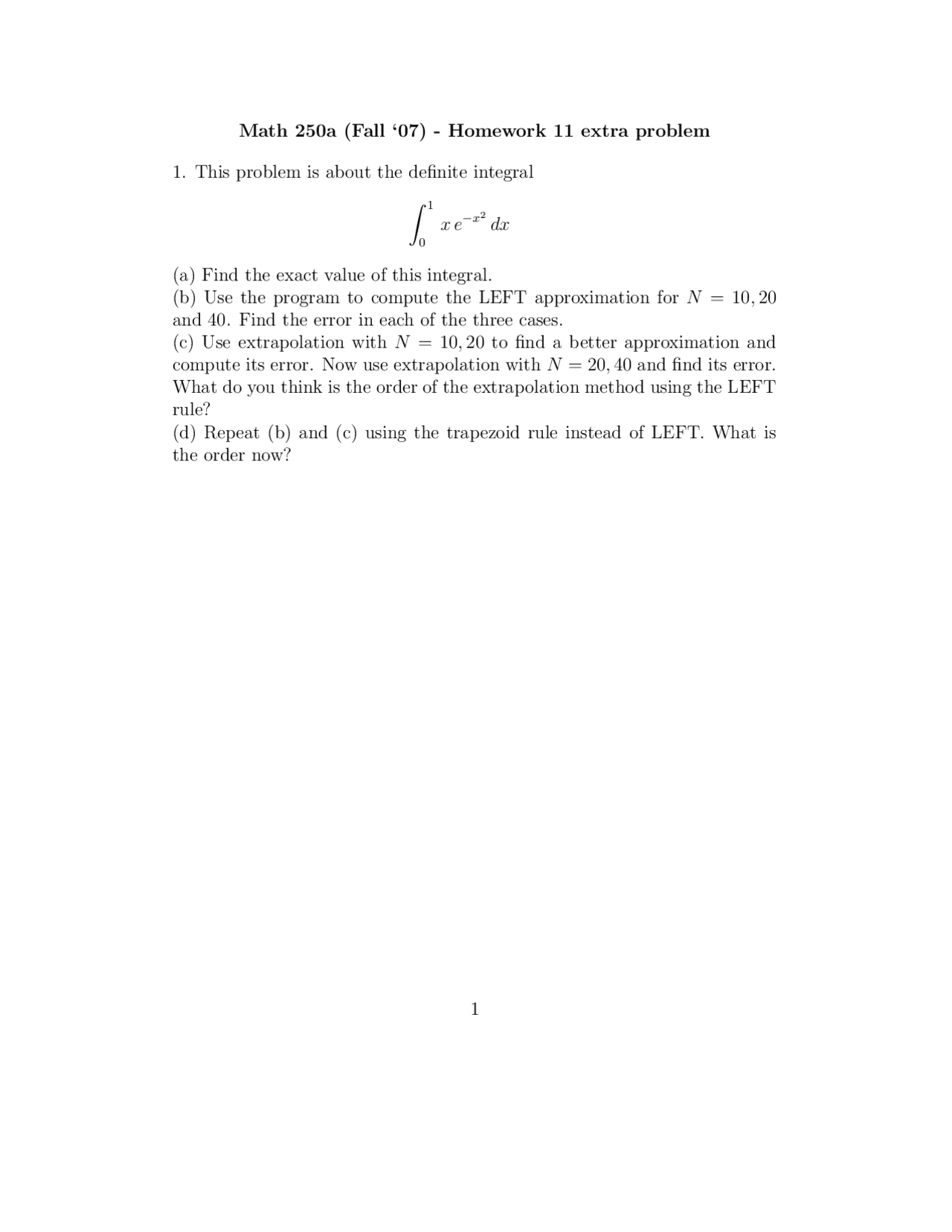 Assignment 11 Problem - Calculus and Differential Equations I | MATH 250A | Assignments ...