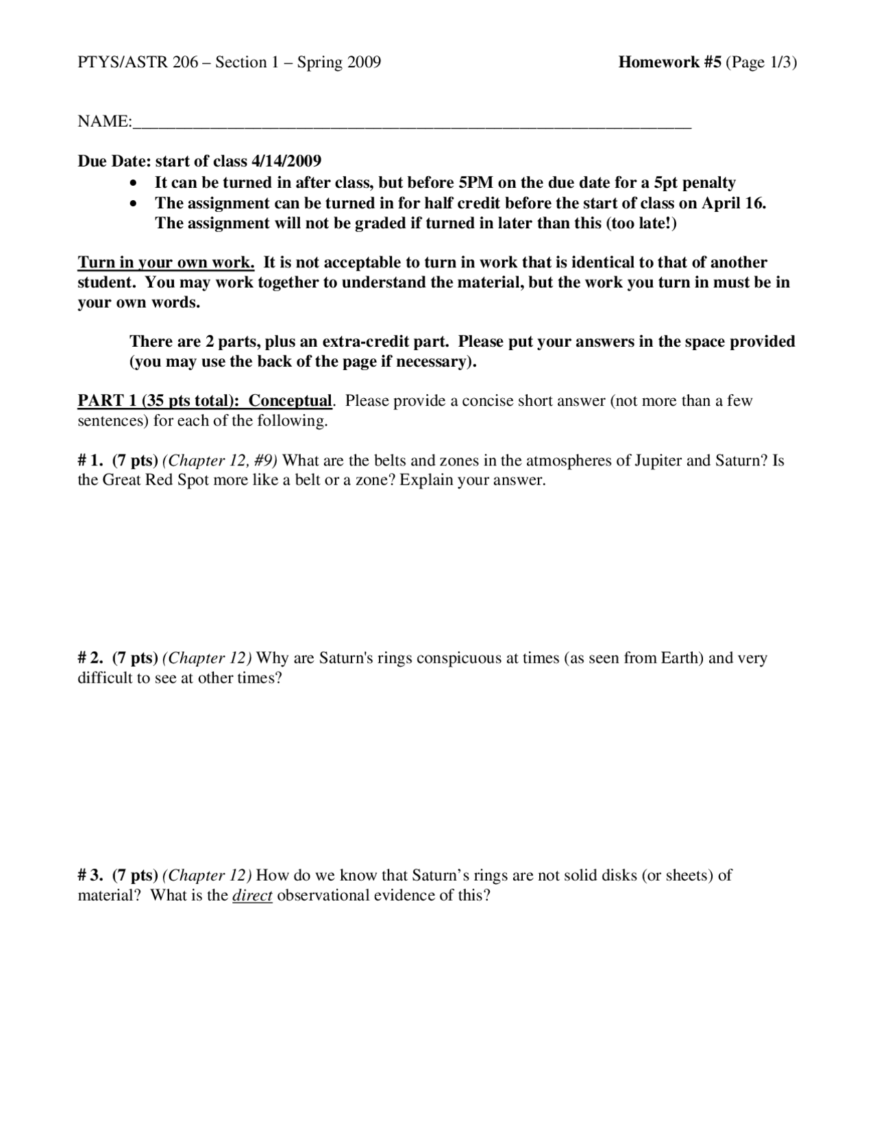 Homework 5 Questions Our Golden Age Of Planetary Exploration Astr