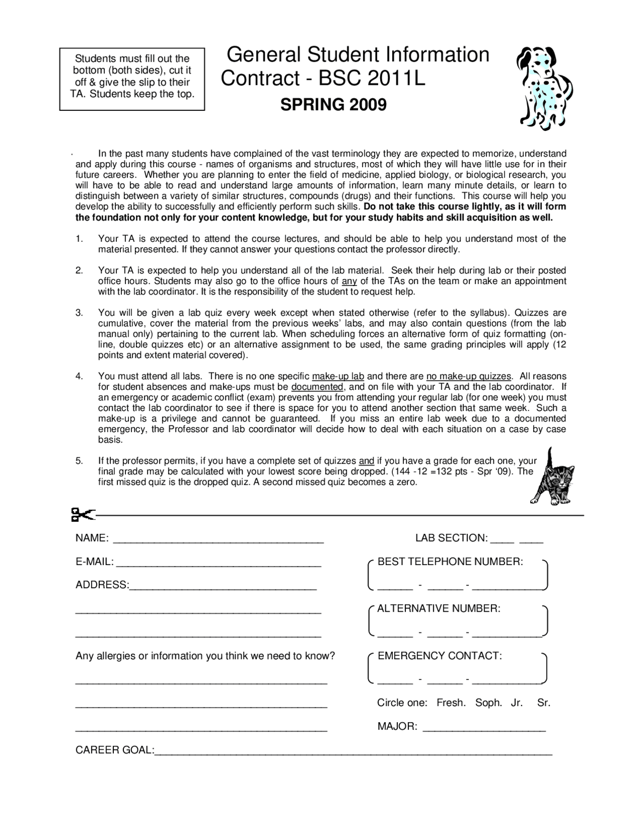 14 Questions For Honor Biology Science Ii Lab Bsc 2011 Docsity
