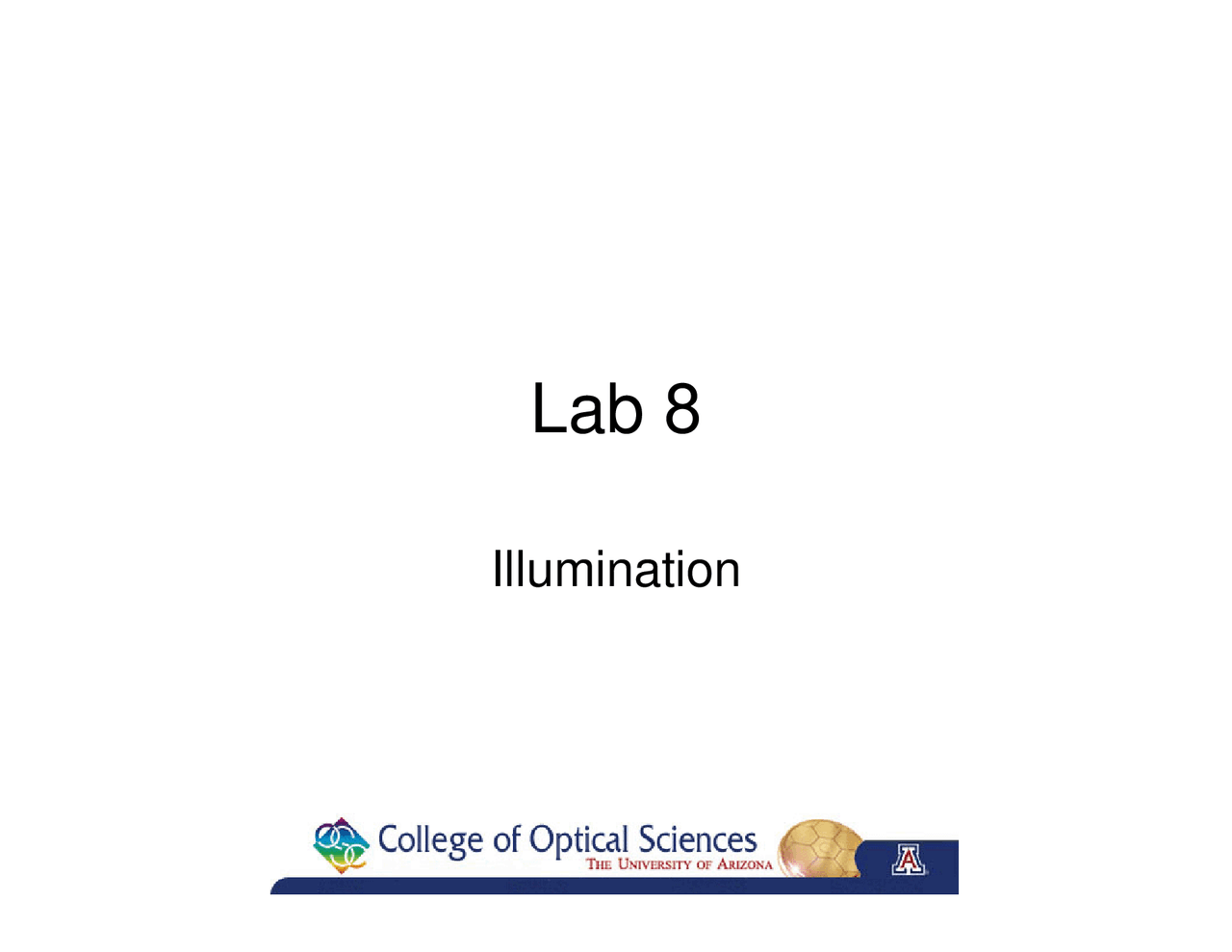 Illumination Fundamentals Of Applied Optics Laboratory Notes Opti