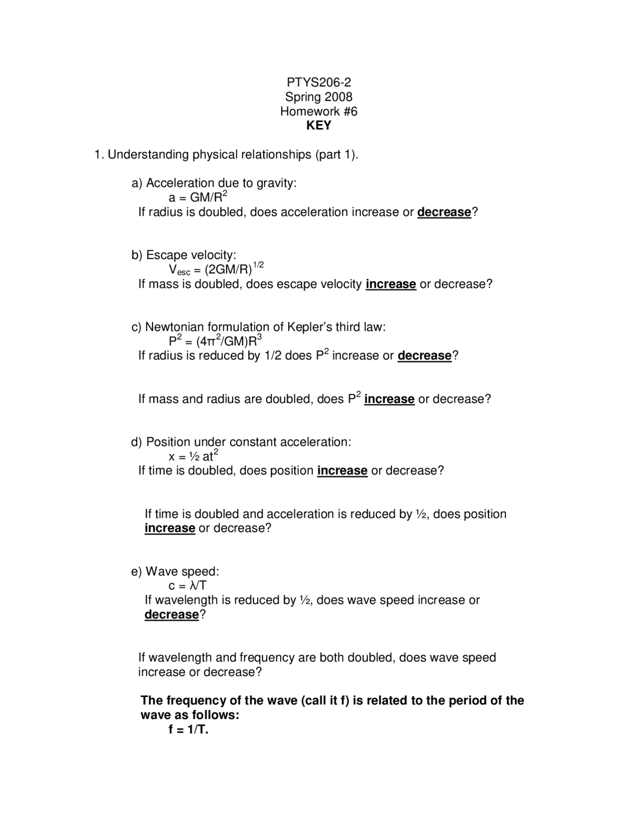 Our Golden Age of Planetary Exploration - Solutions to Homework 6 | PTYS 206 - Docsity