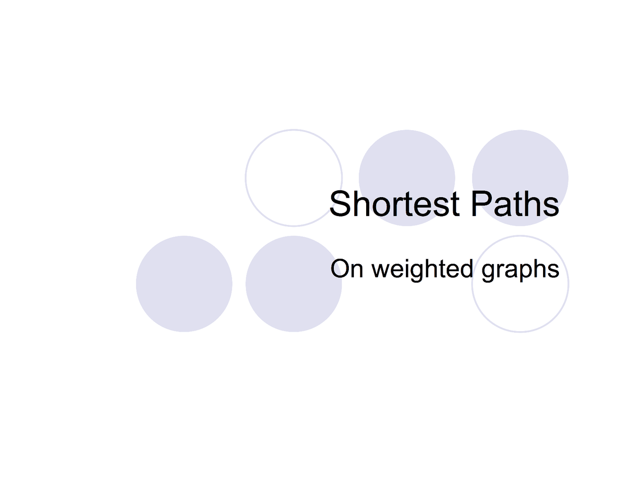 The Shortest Paths On The Weighted Graphs Cop 4530 Docsity