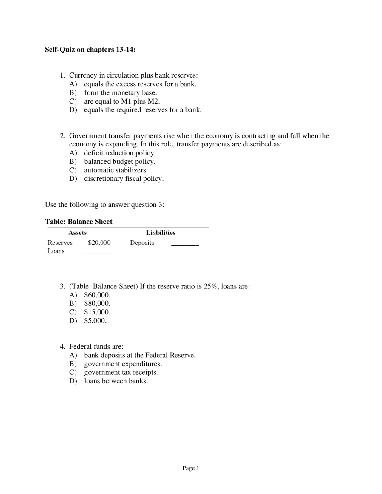 30 Solved Mcqs On Fundamentals Of Macroeconomics Quiz Econs 102