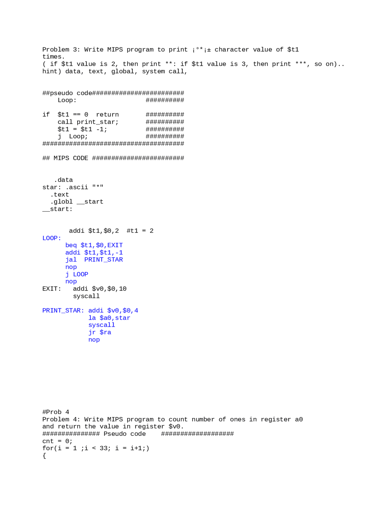 Computer Organization Programming Exam Ee 3755 Docsity