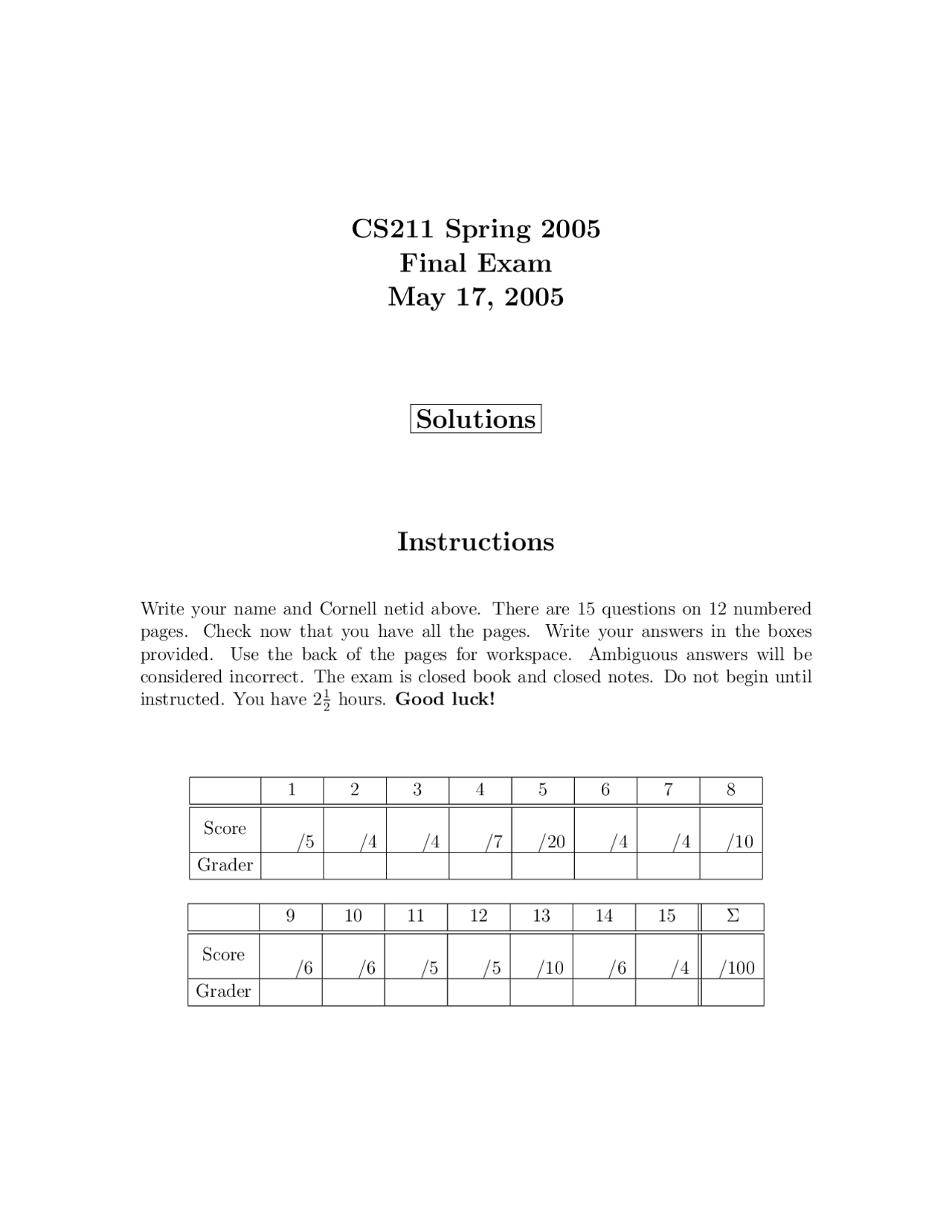 Multiple Choice Questions Of Object Oriented Program Data Structure Cs 2110 Docsity