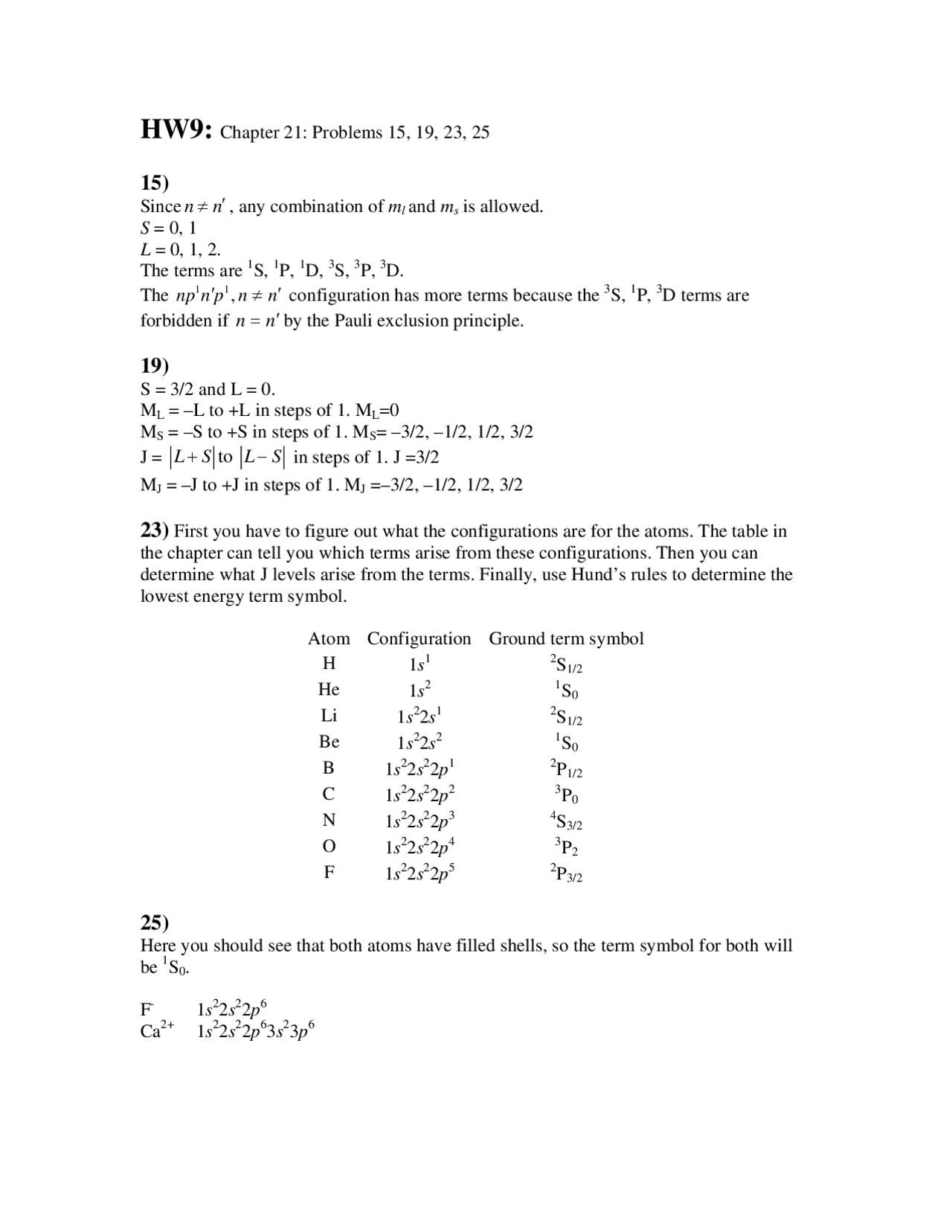 Quantitative Analysis Practice Assignment 9 Chem 3060 Docsity