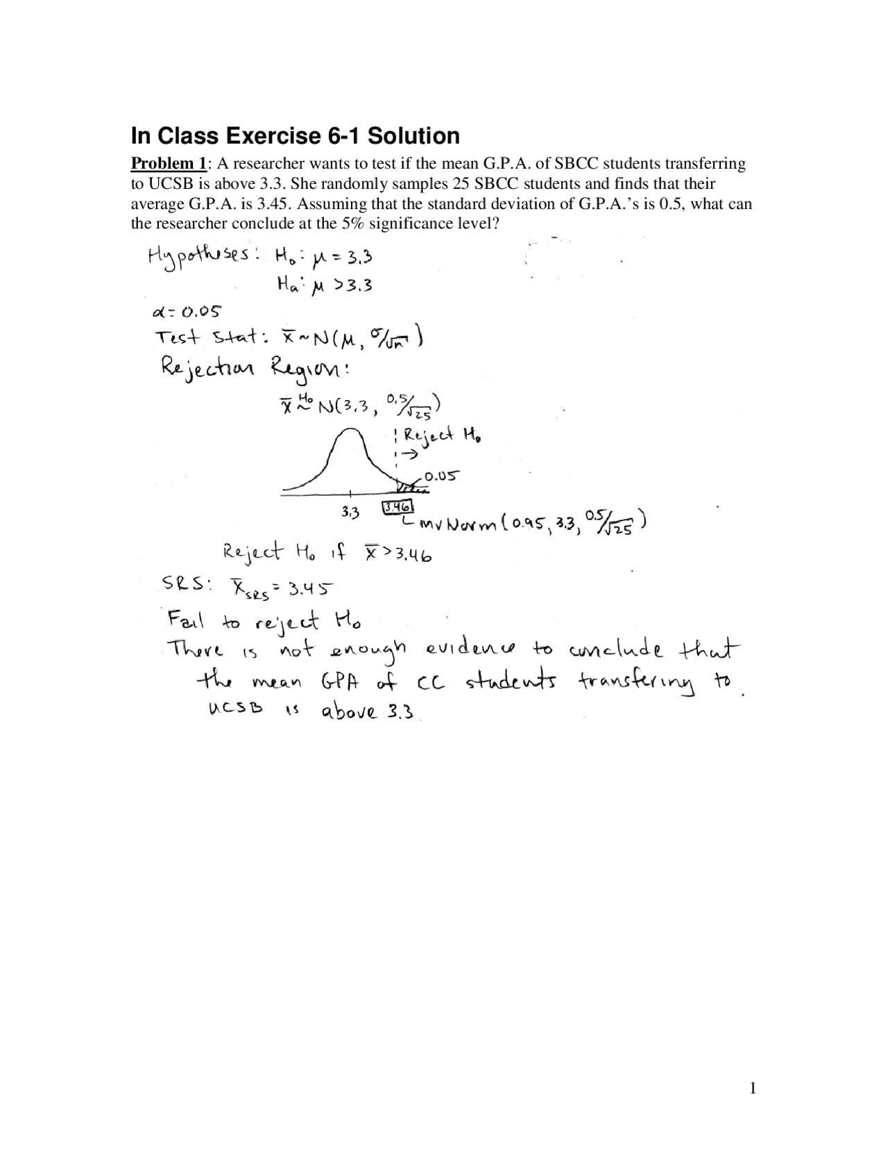 2 Problems with Solutions- Methods of Analysis | MATH 117 | Exams ...