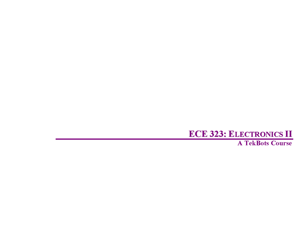 Section One Introduction To Pspice Electronics Ii Ece 323 Docsity