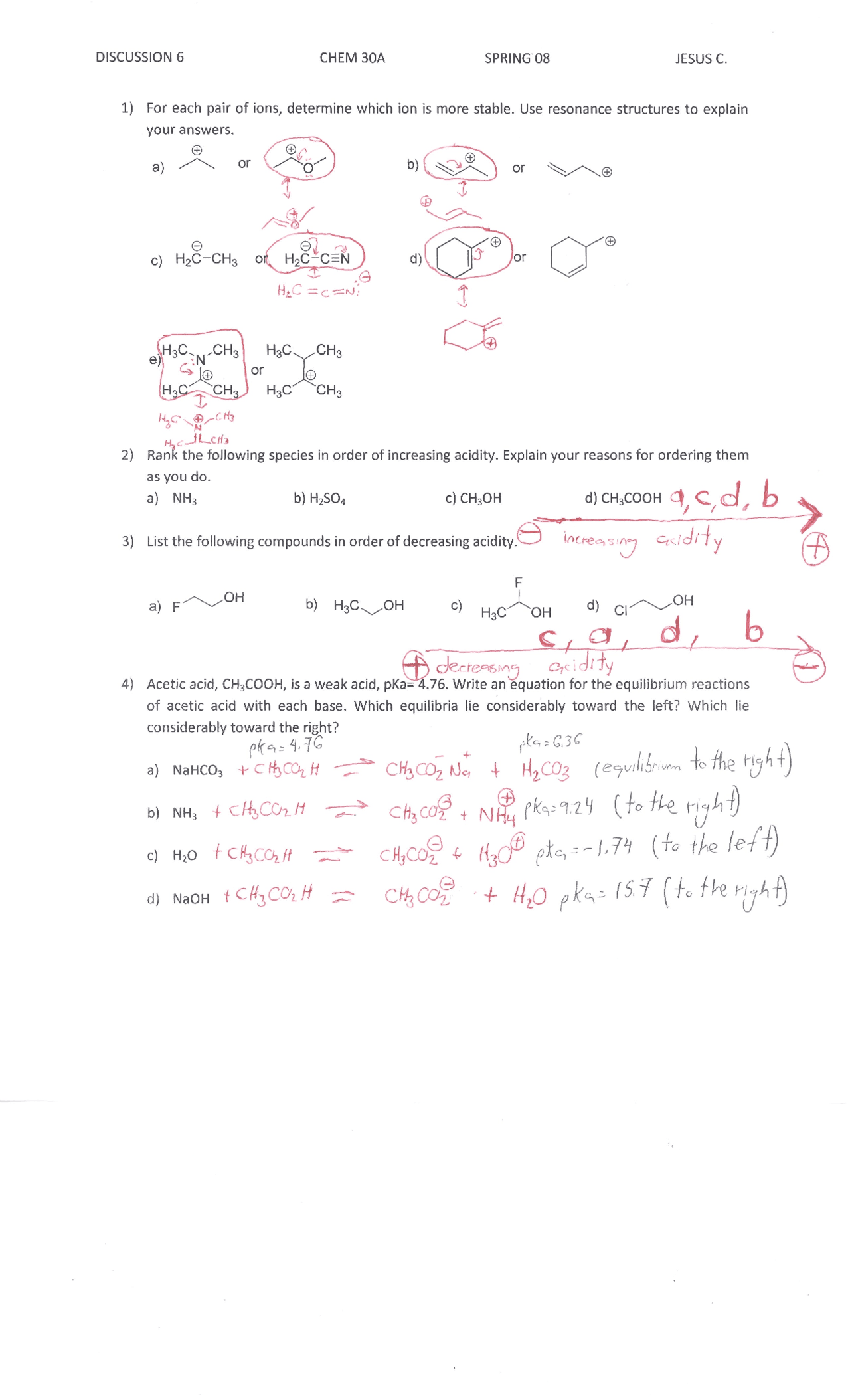 Assignment with Answers | Organic Chemistry I for Structure and ...